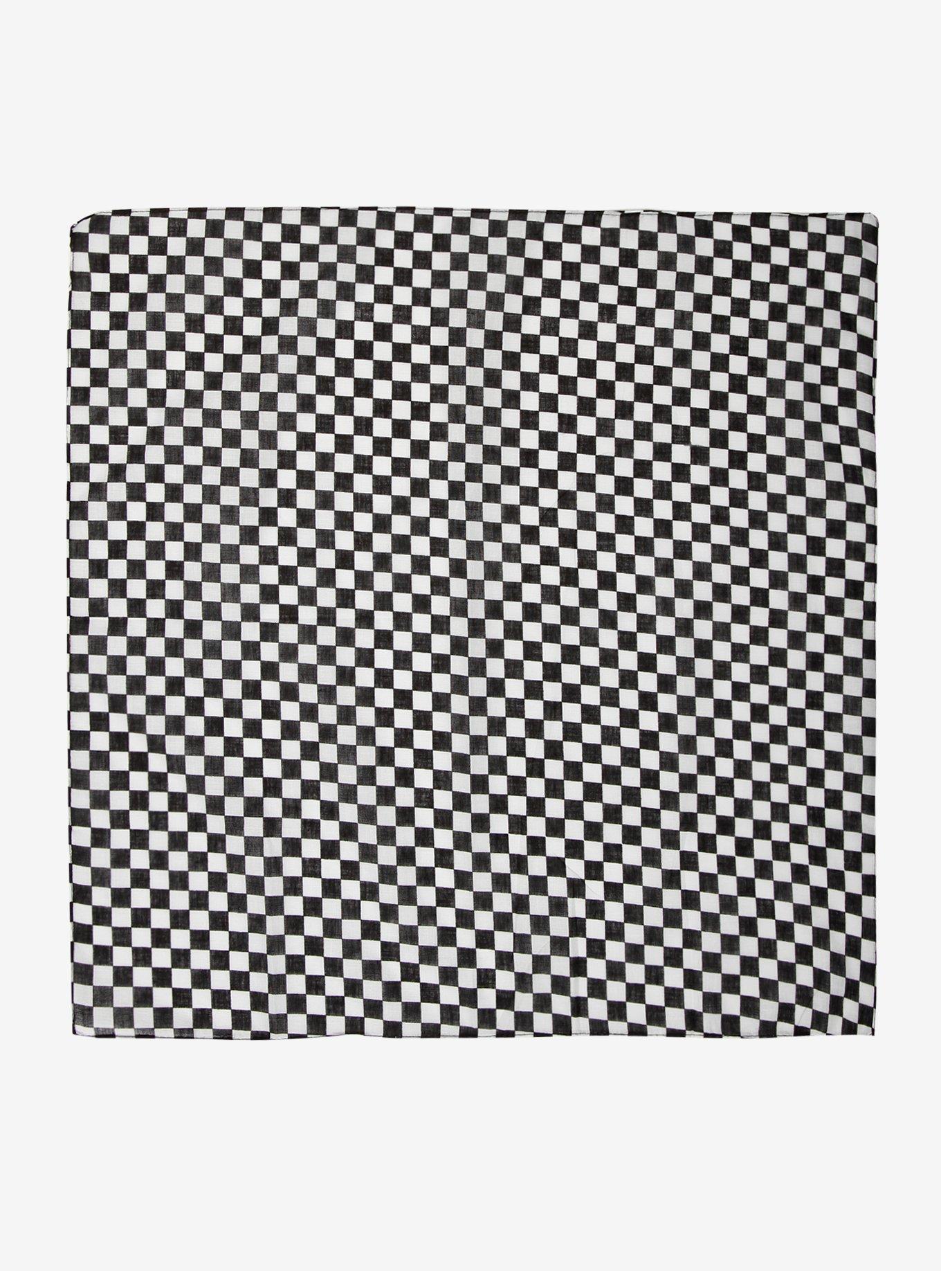 Black & White Checkered Bandana | Hot Topic