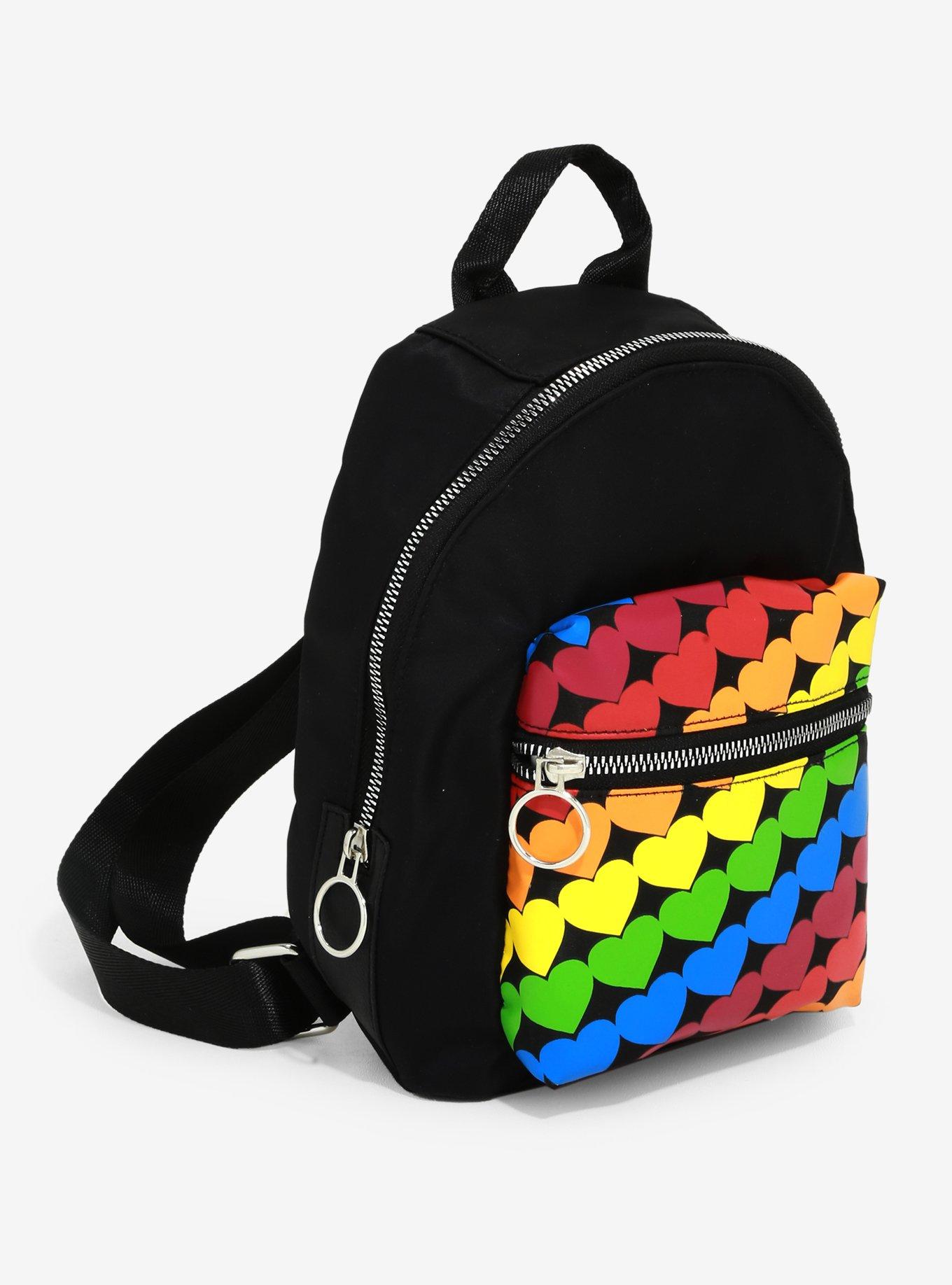 Rainbow Heart Mini Backpack | Hot Topic