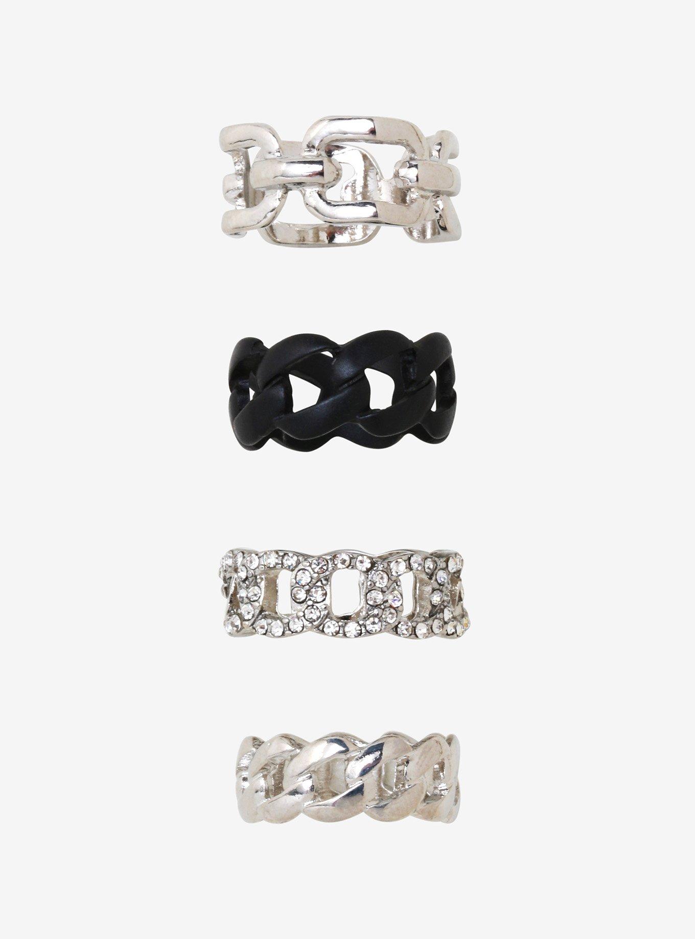 Chain Link Ring Set | Hot Topic