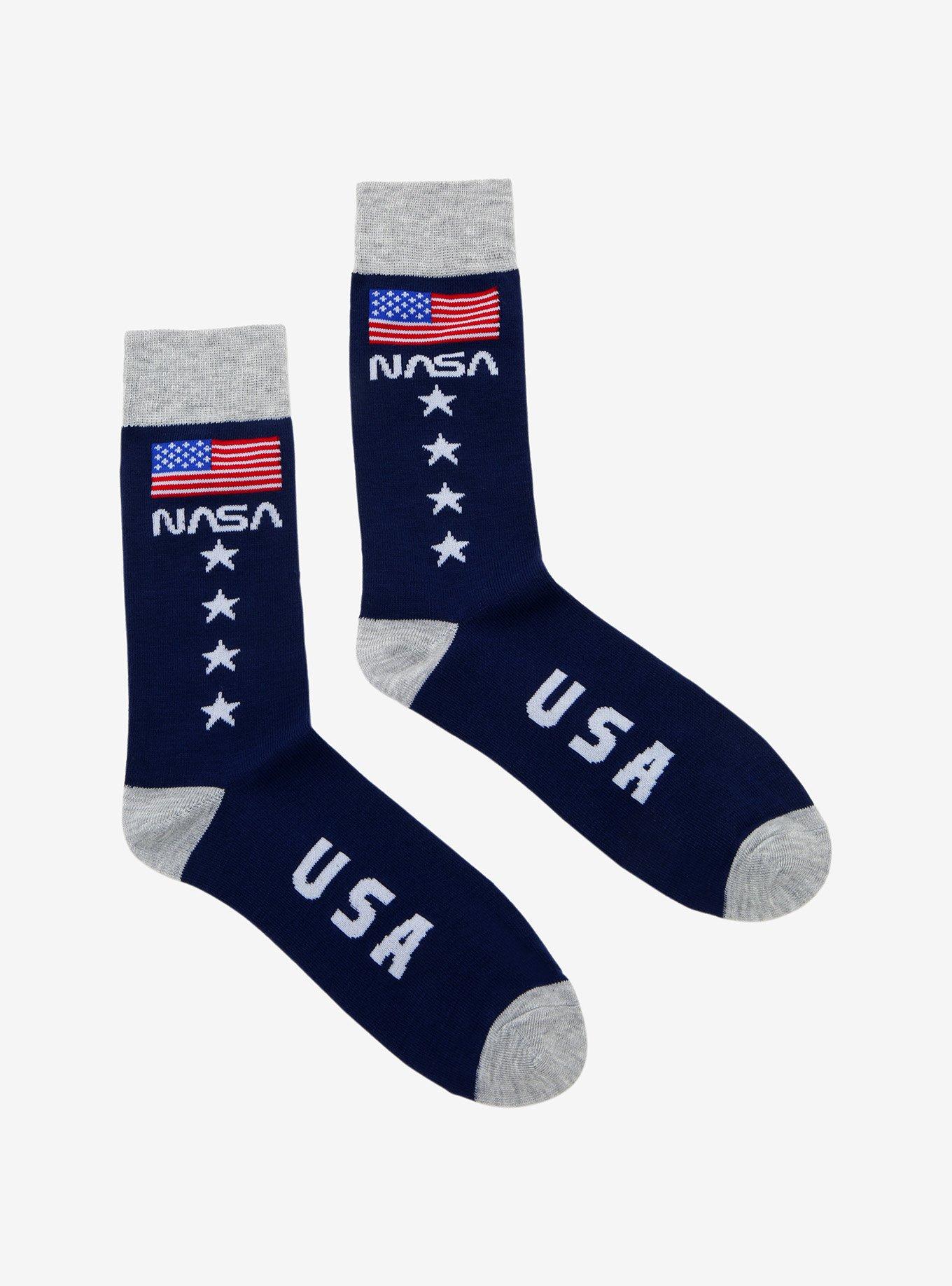 NASA USA Crew Socks | Hot Topic