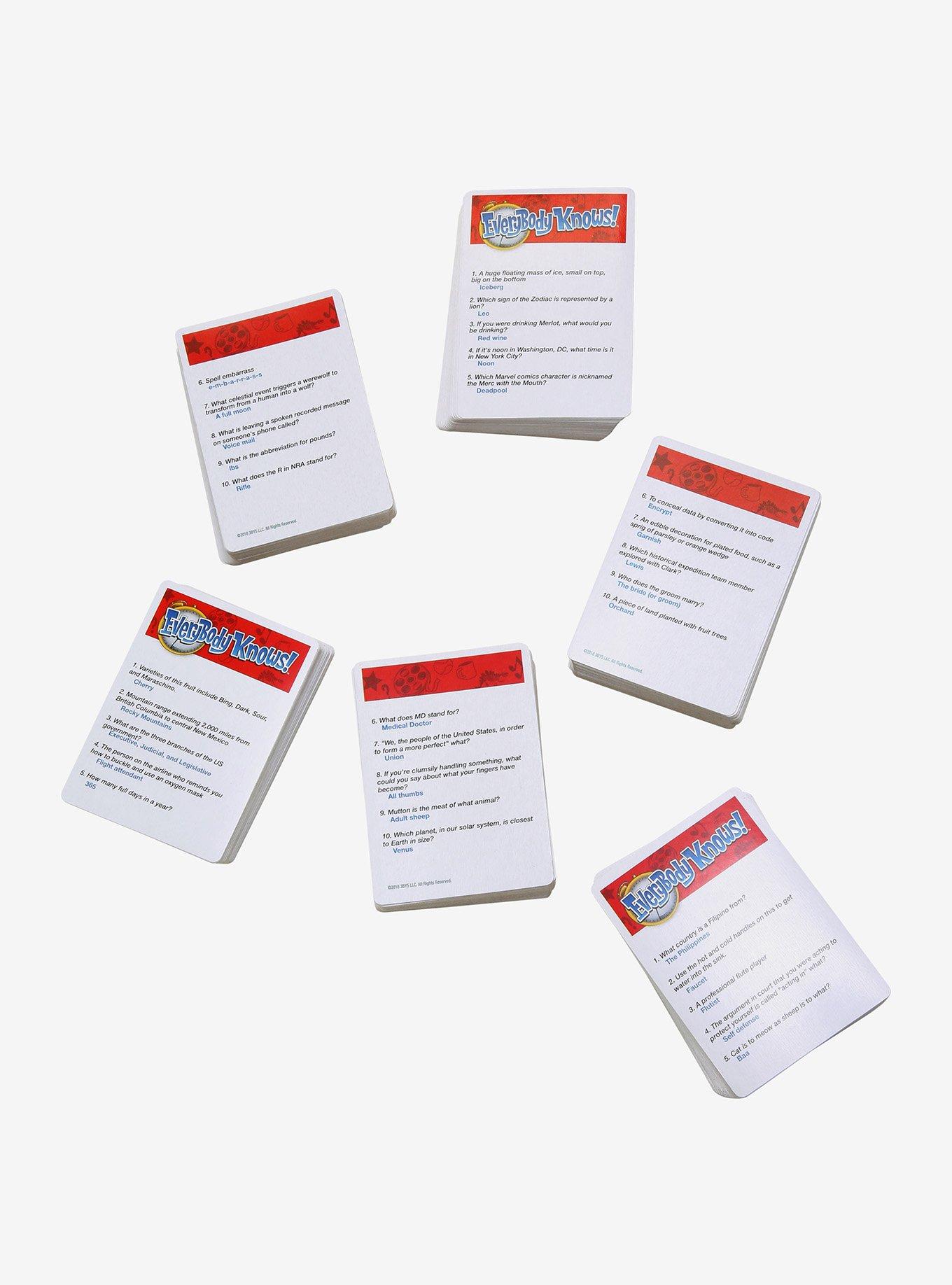 Everybody Knows Card Game | Hot Topic