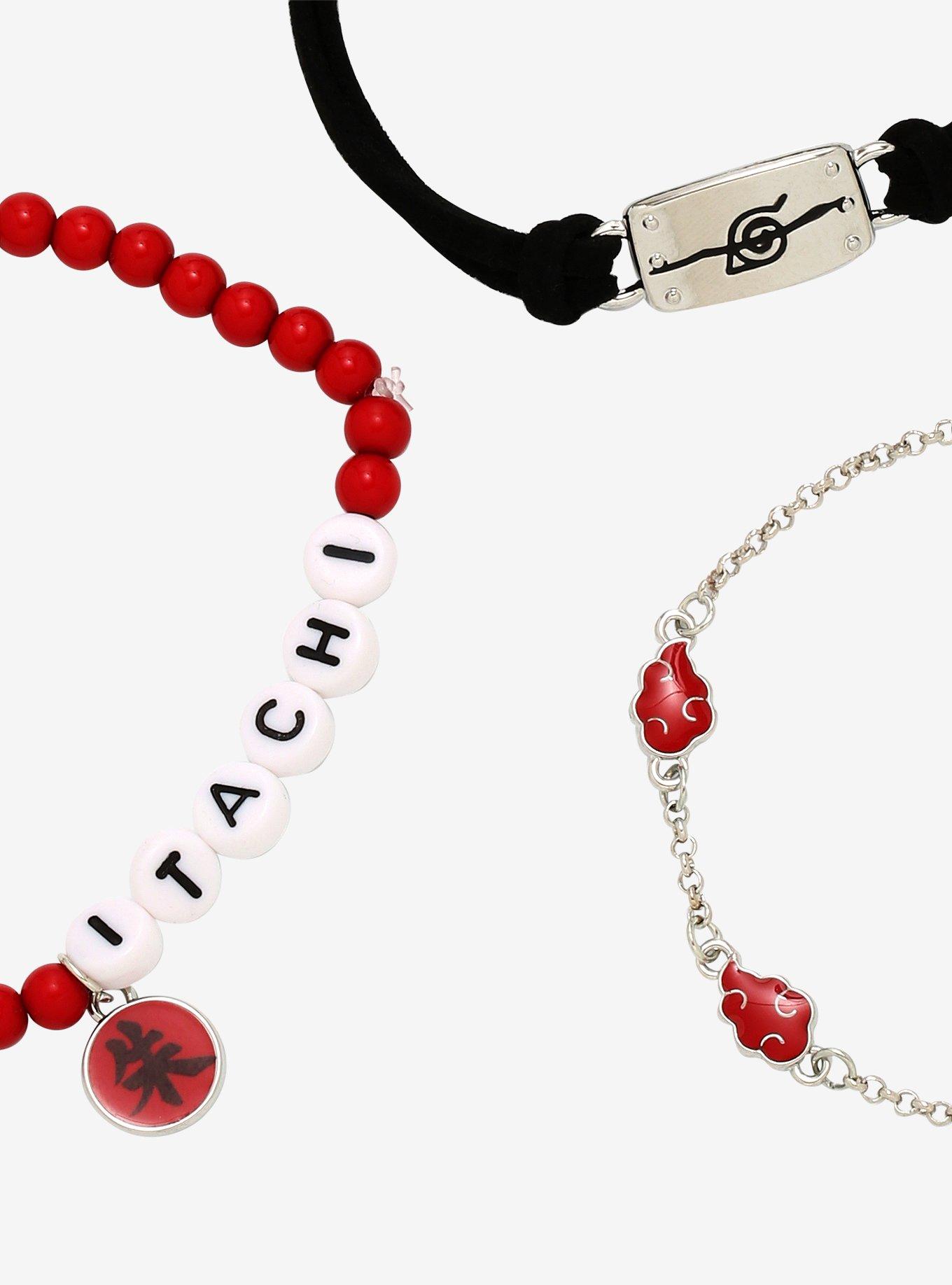 Naruto Shippuden Itachi Akatsuki Bracelet Set | Hot Topic