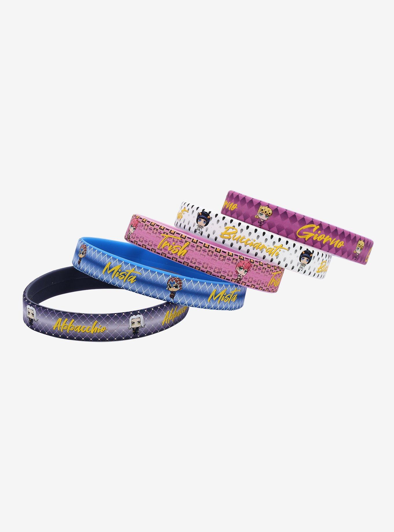 JoJo's Bizarre Adventure Chibi Rubber Bracelet Set | Hot Topic