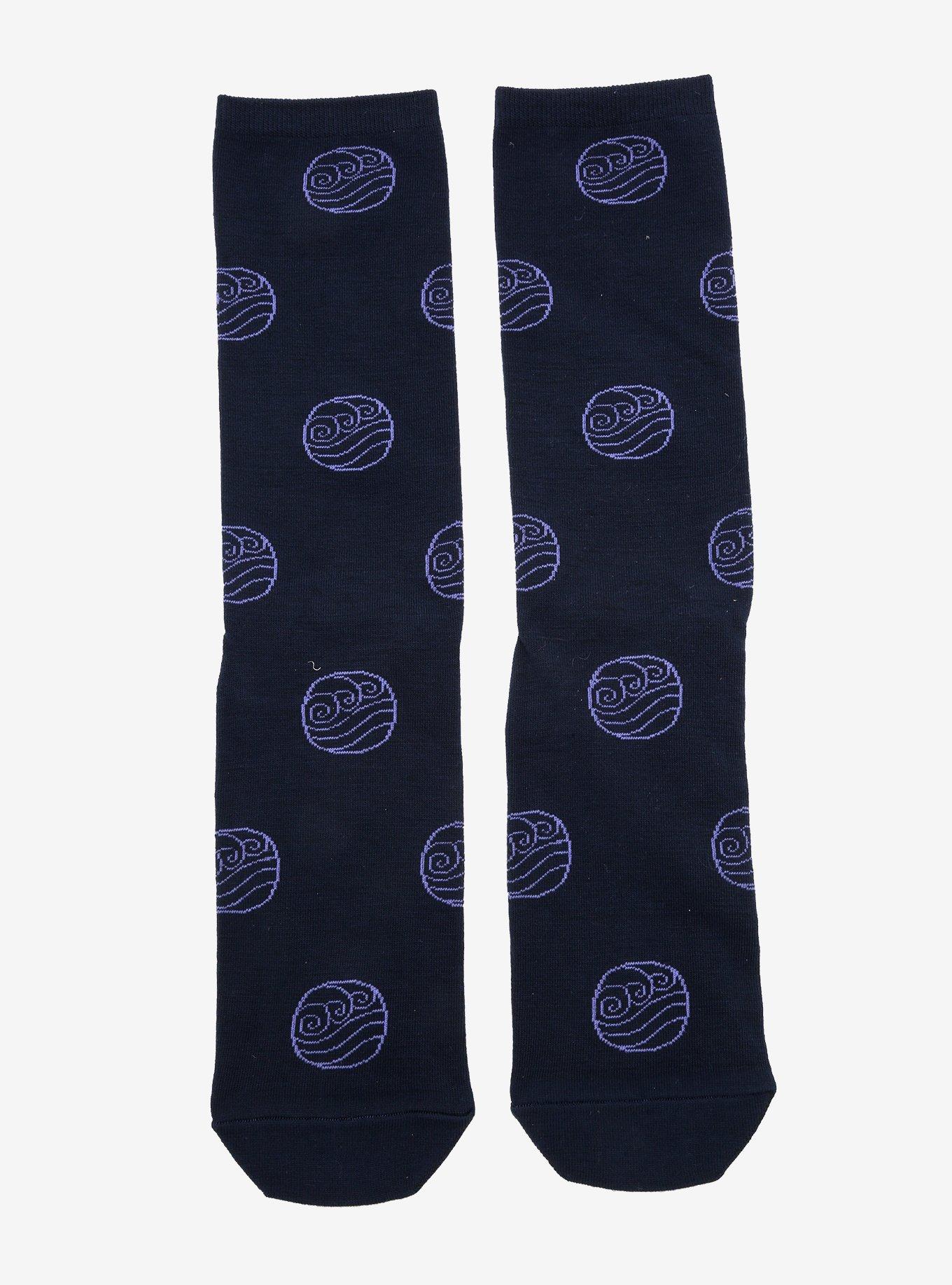 Avatar: The Last Airbender Waterbending Symbol Crew Socks - BoxLunch ...