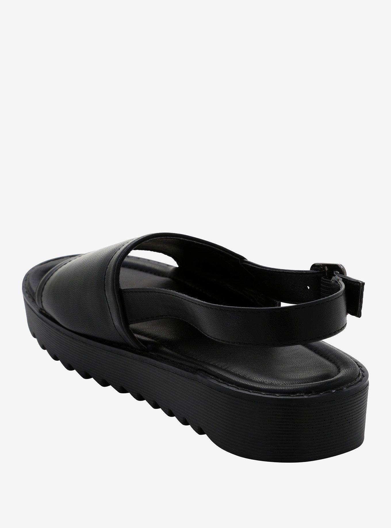 Flatform Buckle Slide Sandals | Hot Topic