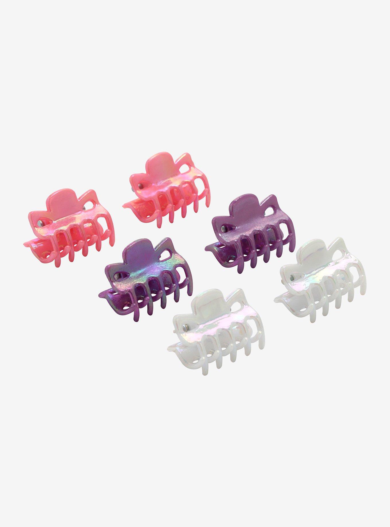 Pink Purple Holographic Hair Clips | Hot Topic