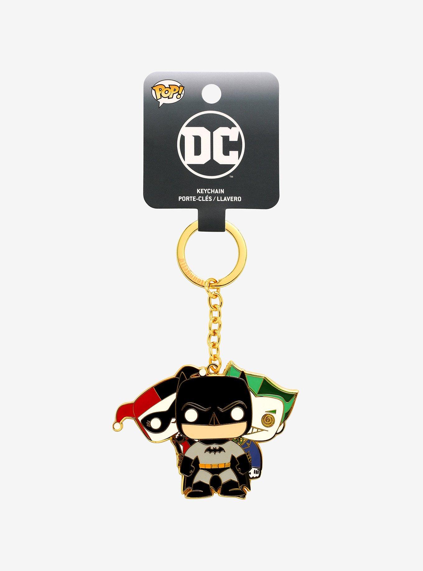 Funko Pop! DC Comics Batman Joker Harley Quinn Enamel Key Chain | Hot Topic