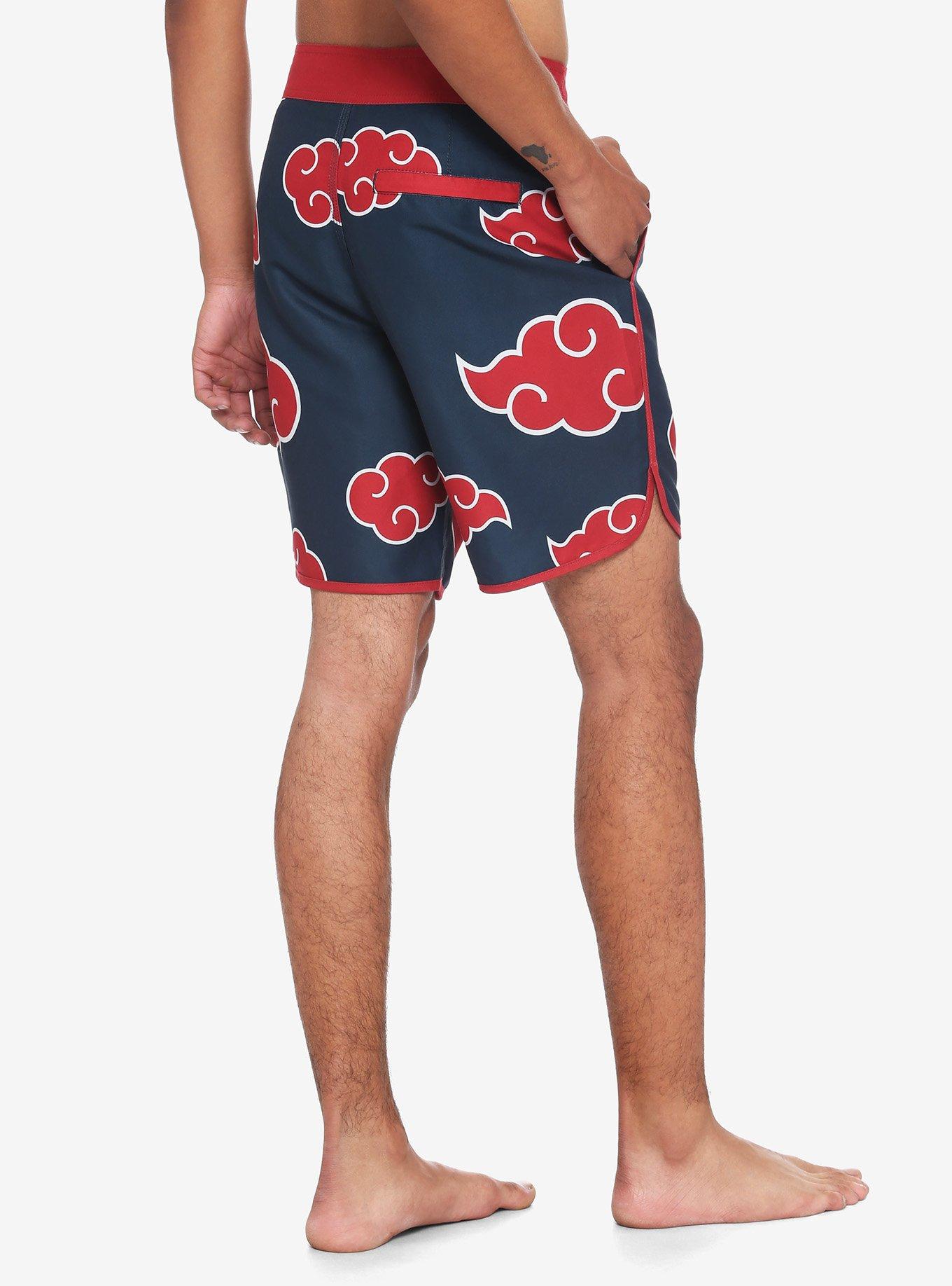 Naruto Shippuden Akatsuki Cloud Swim Trunks | Hot Topic