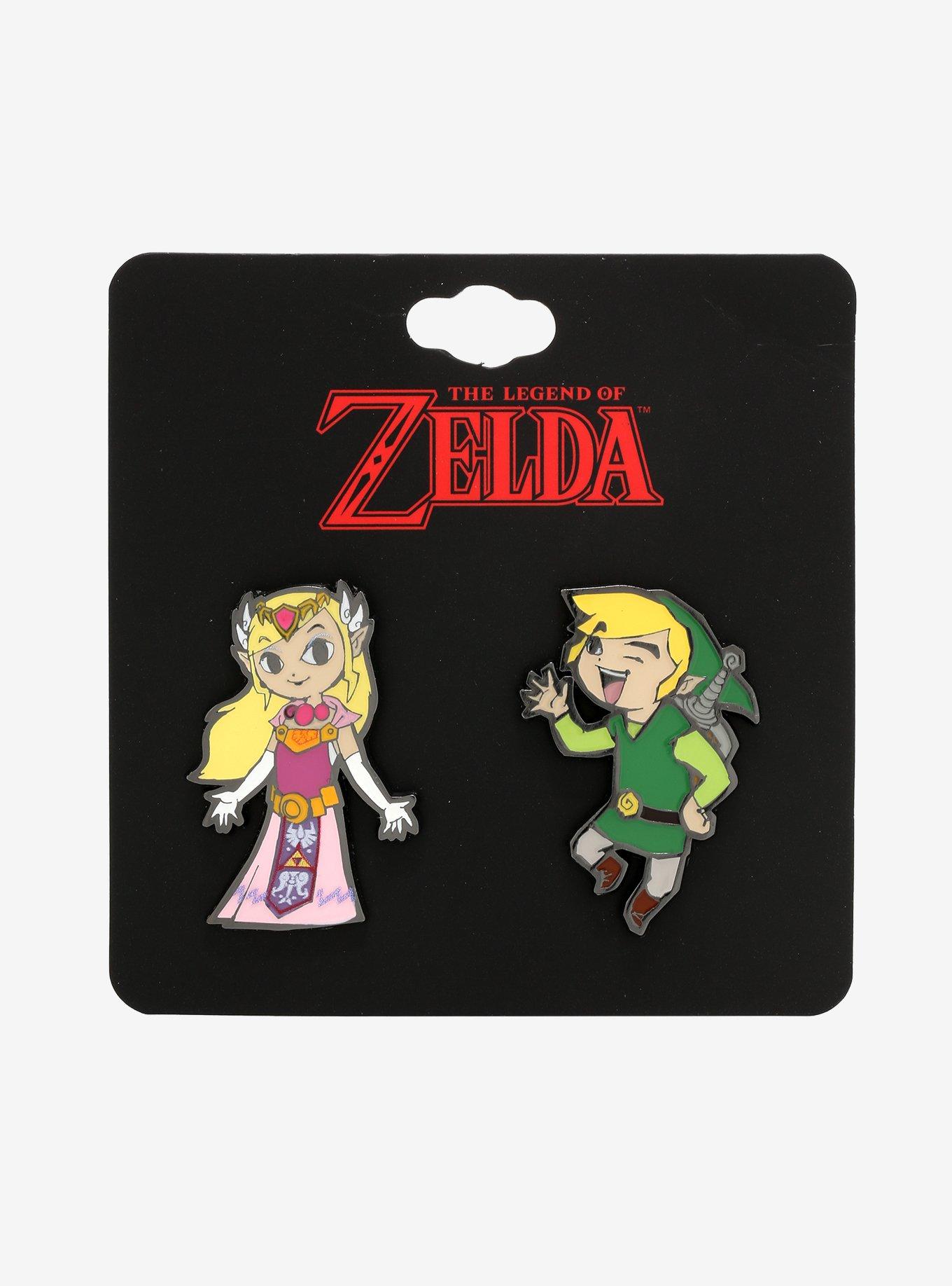 The Legend Of Zelda Link & Zelda Enamel Pin Set | Hot Topic