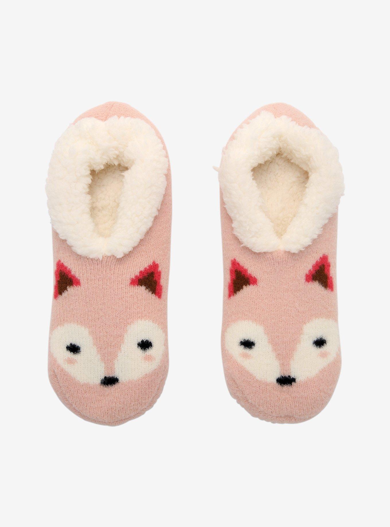 Pink Foxy Cozy Slippers | Hot Topic