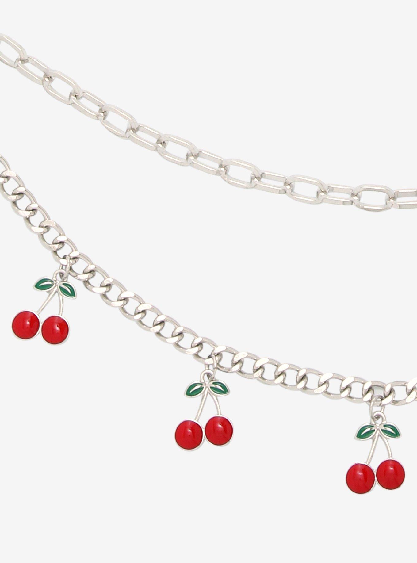 Cherry Charm Layered Chain Belt | Hot Topic