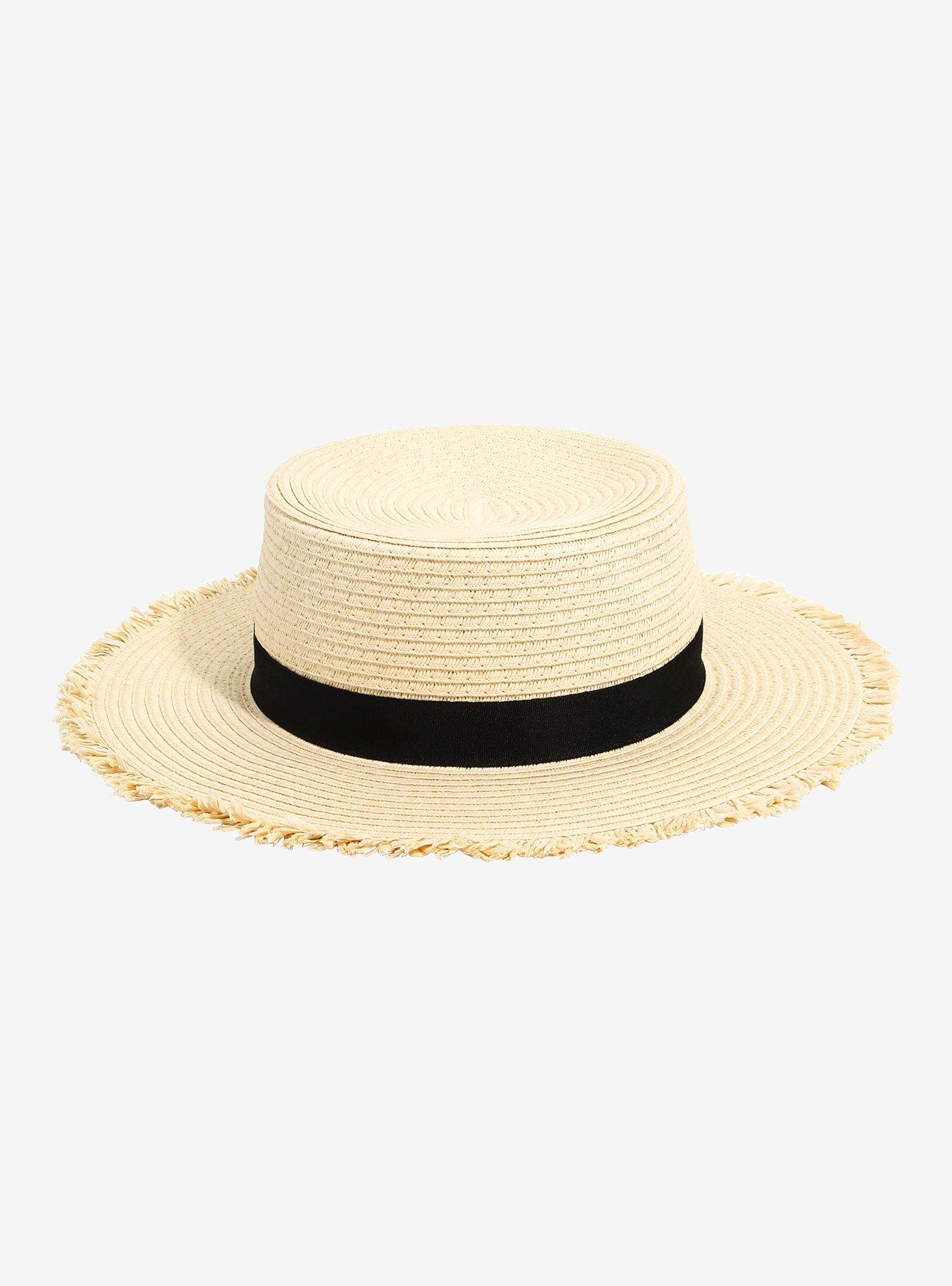 Straw Boater With Long Bow | Hot Topic