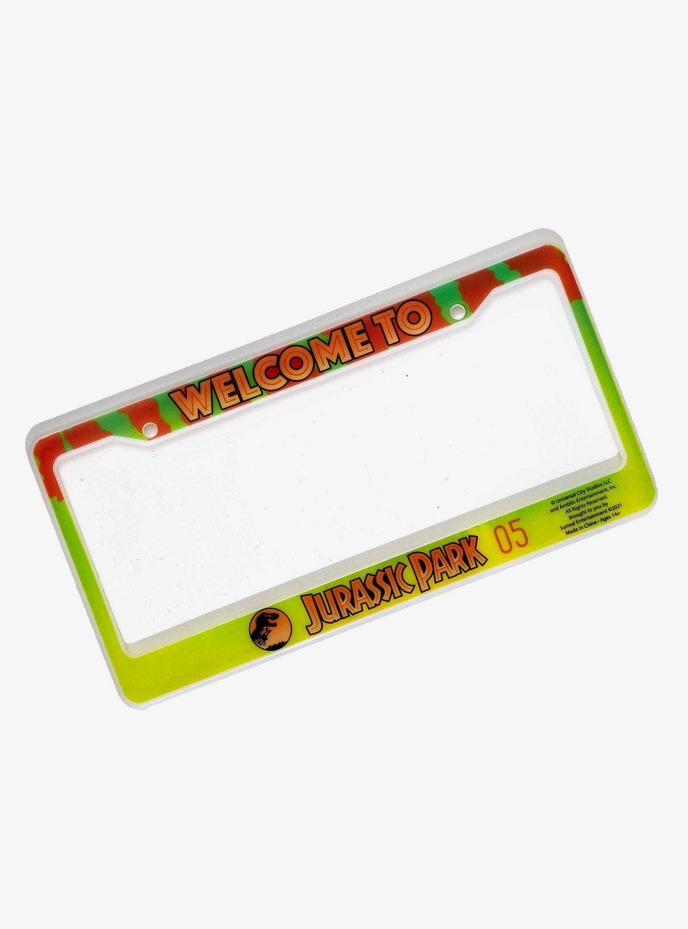 Hot Topic Jurassic Park Welcome To License Plate Frame | Hamilton Place