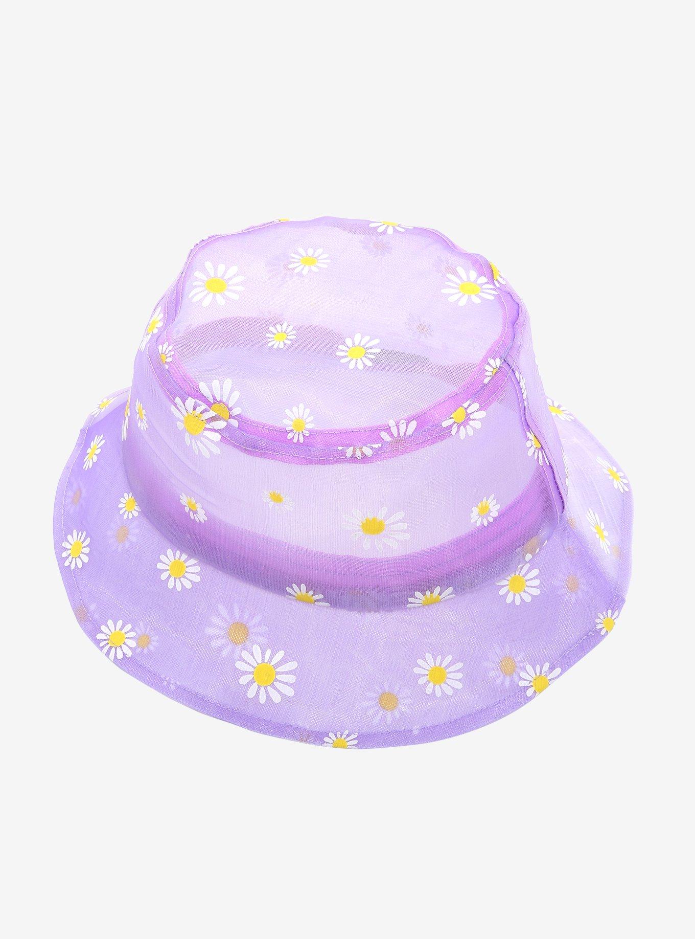 Daisies Purple Sheer Bucket Hat | Hot Topic