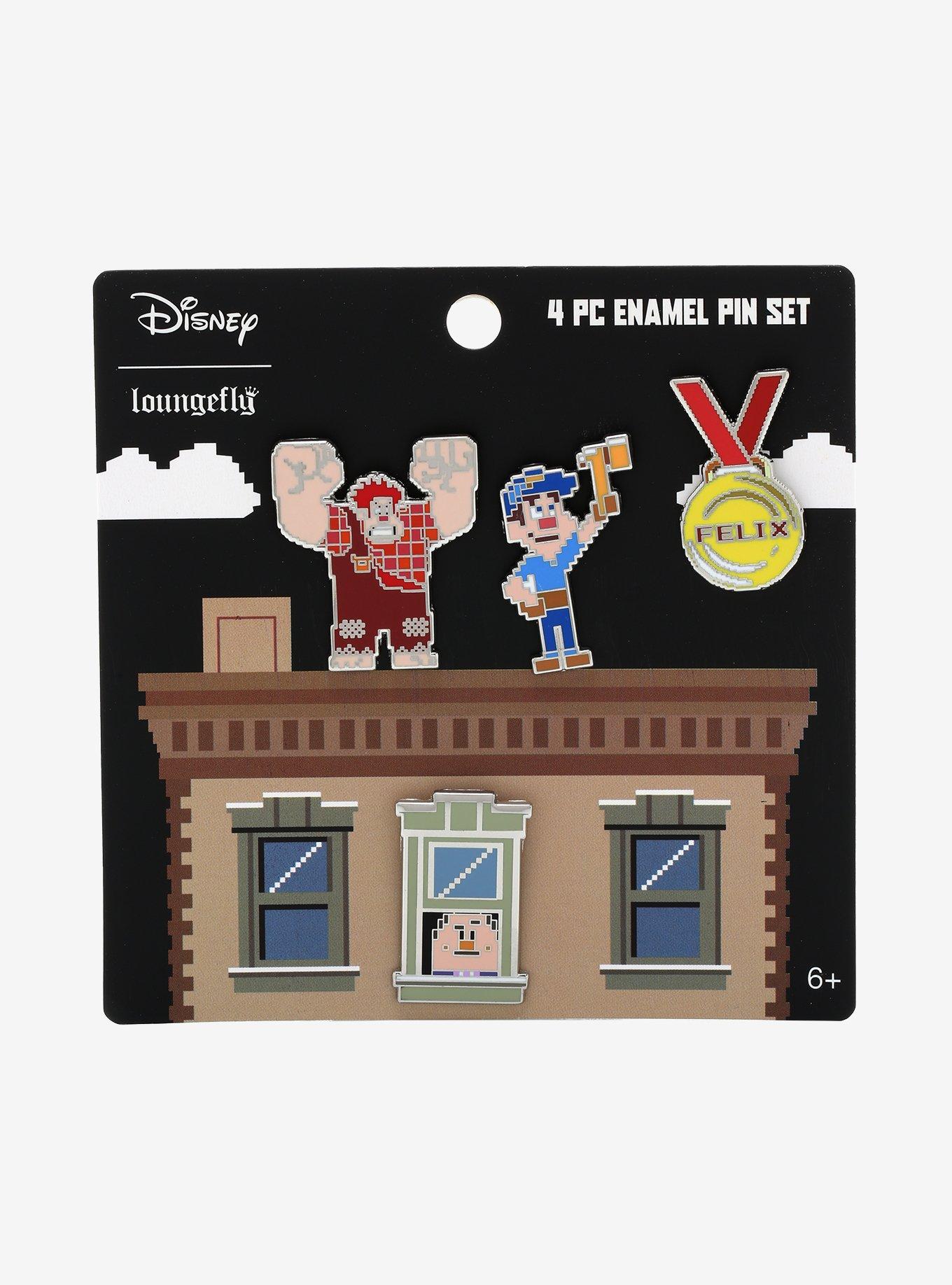 Loungefly Disney Wreck-It Ralph 8-Bit Enamel Pin Set | Hot Topic