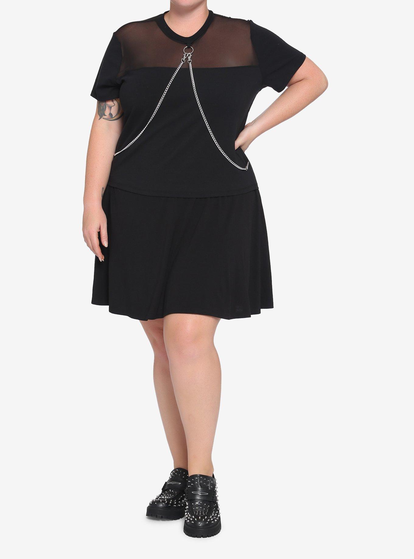 Chain Mesh Girls Crop Top Plus Size | Hot Topic