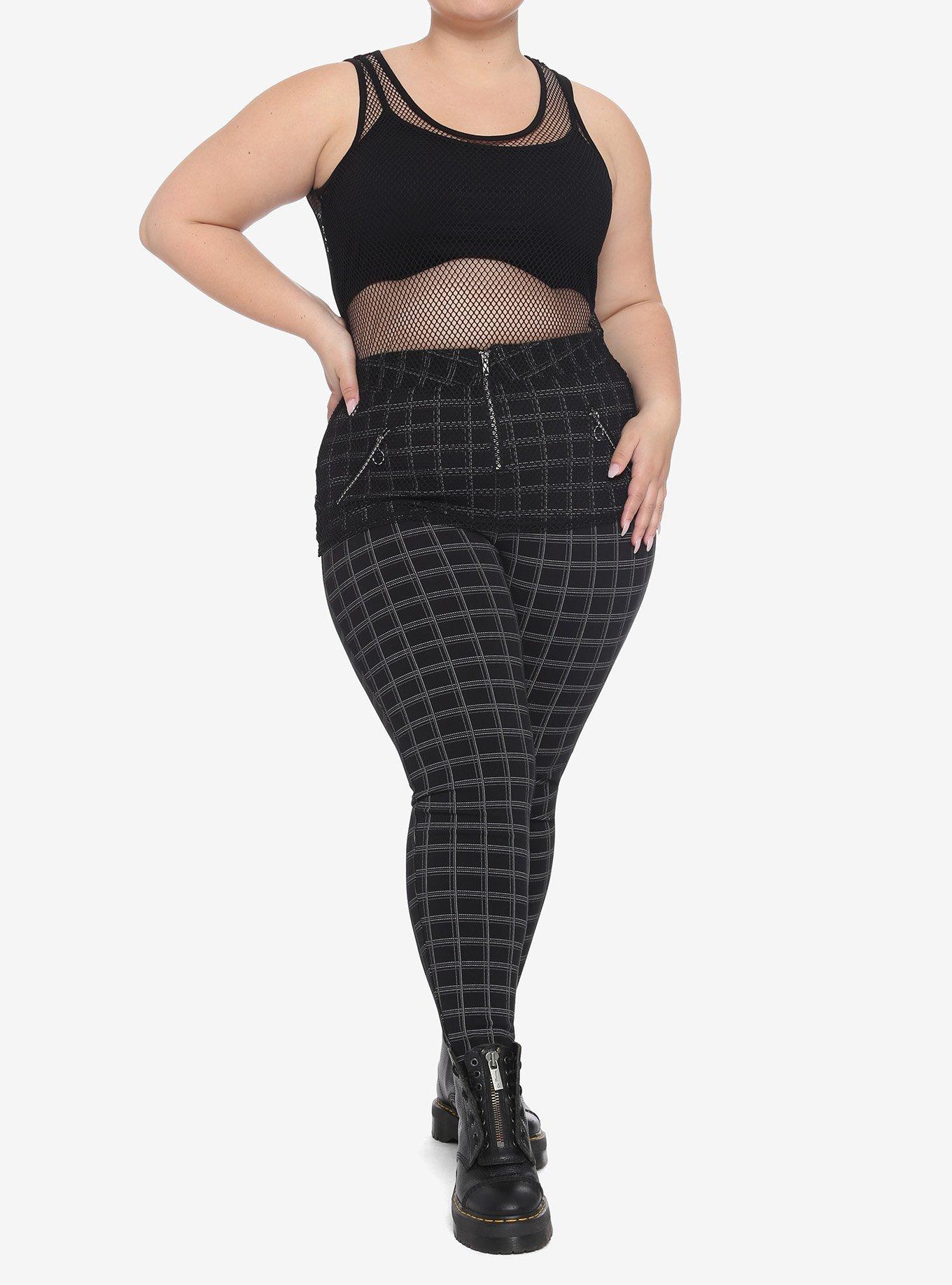 Black Fishnet Girls Tank Top Plus Size | Hot Topic