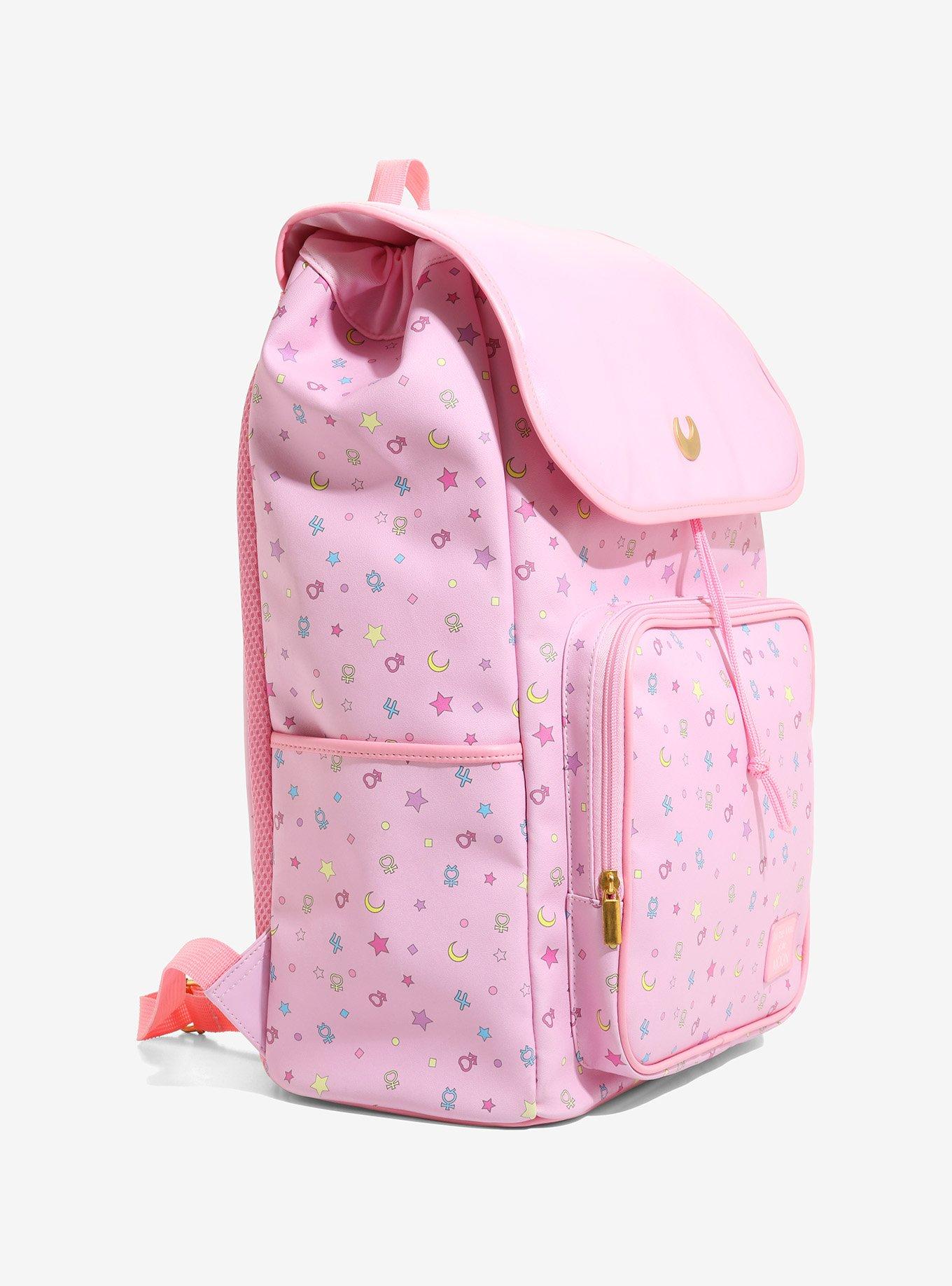 Sailor Moon Symbols Pink Slouch Backpack | Hot Topic