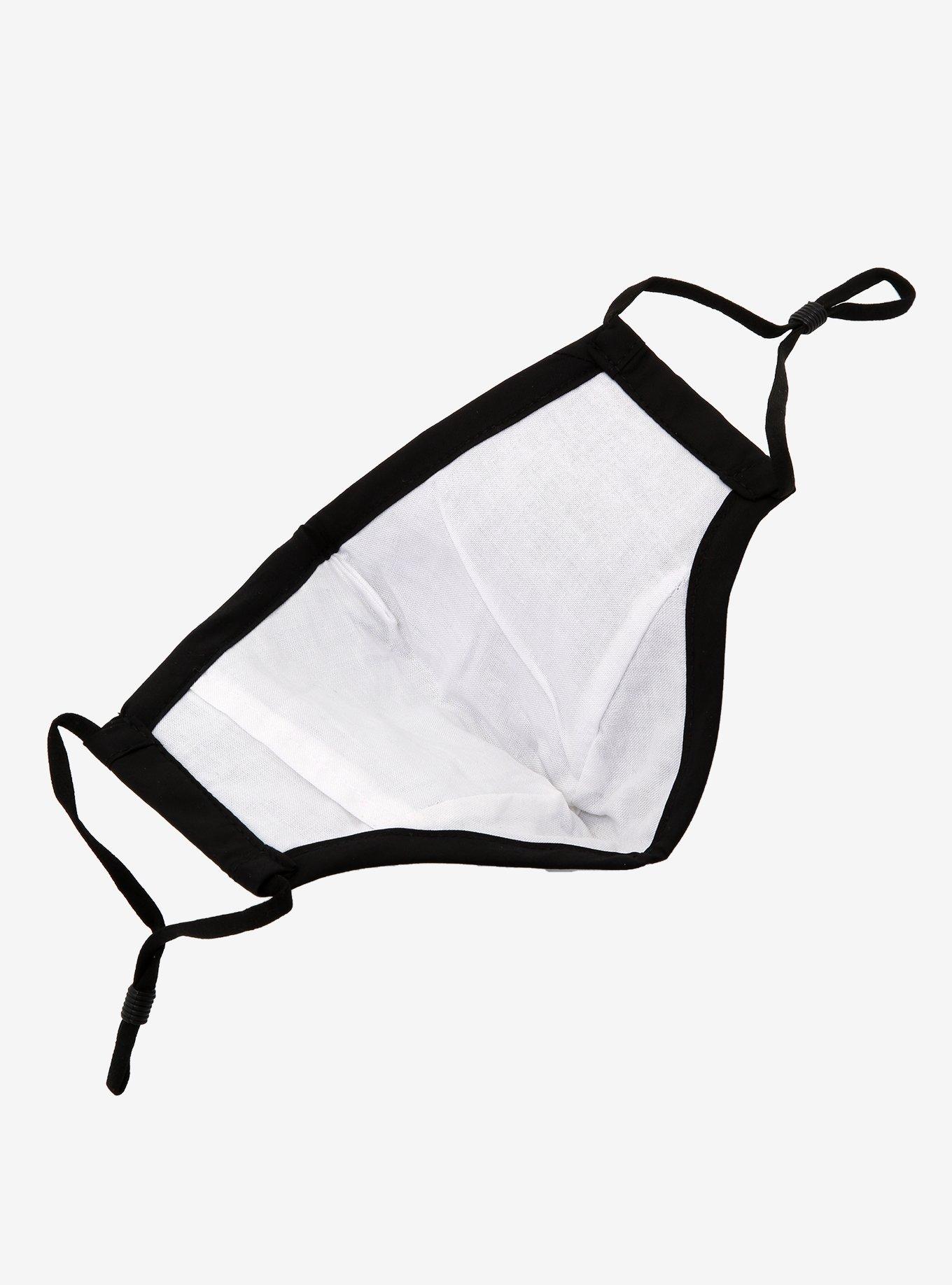 Black & White Stripe Glow-In-The-Dark Fashion Face Mask With Filter ...