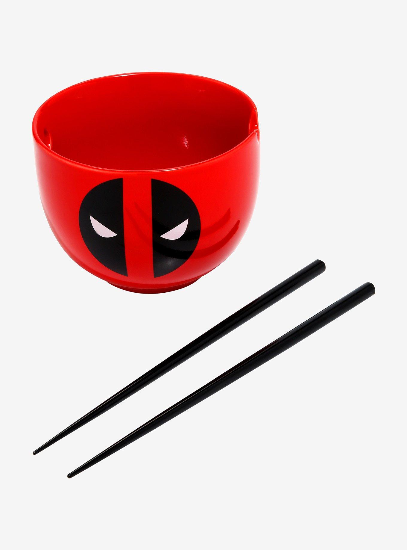 Marvel Deadpool Logo Ramen Bowl with Chopsticks - BoxLunch Exclusive ...