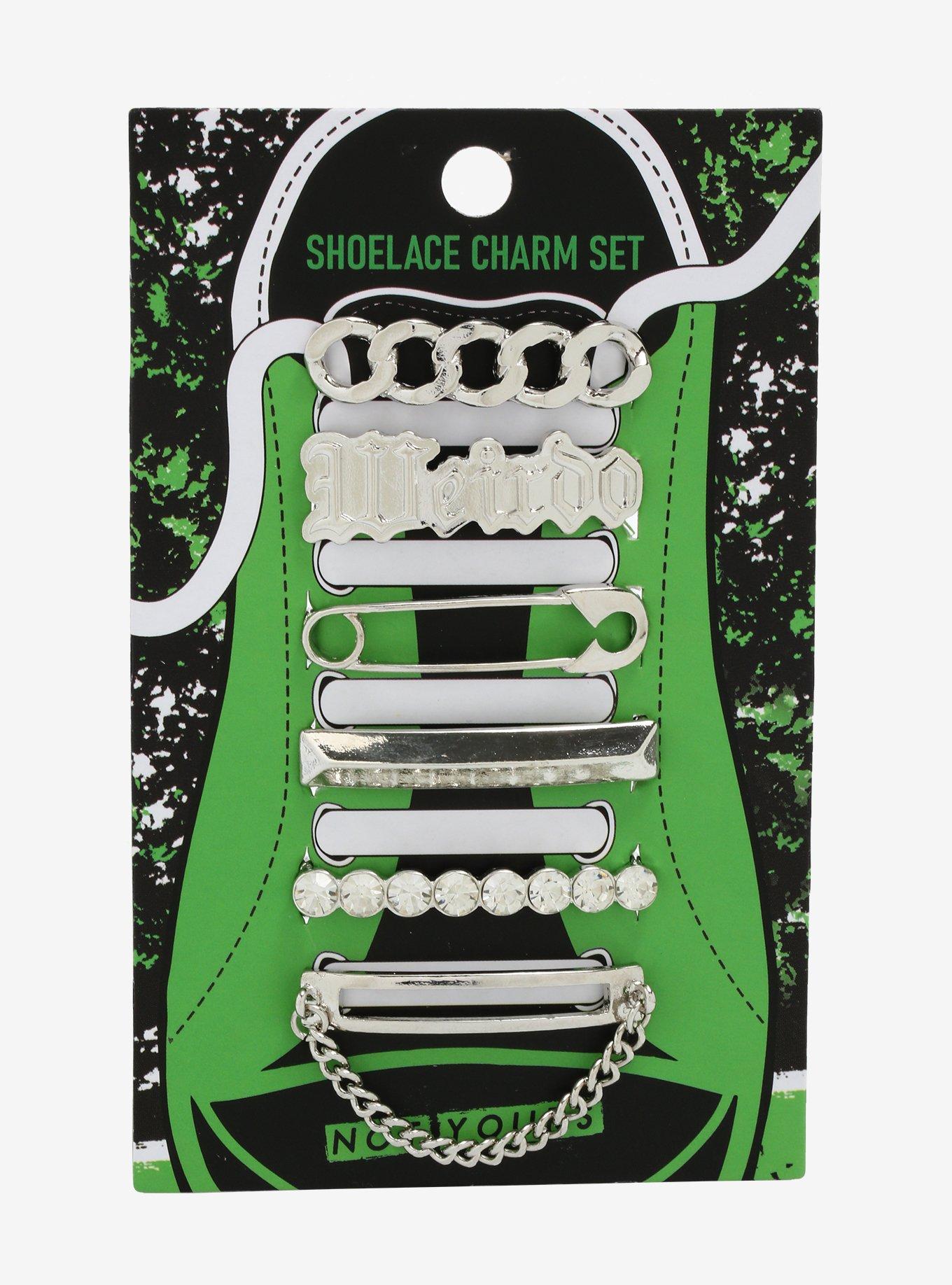 Weirdo Safety Pin Shoelace Charm Set | Hot Topic