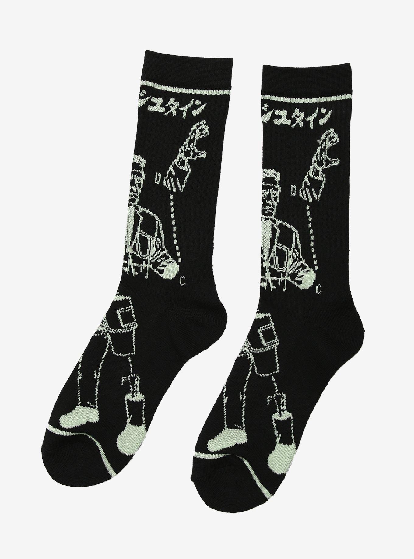 Universal Monsters Frankenstein Glow-In-The-Dark Crew Socks | Hot Topic