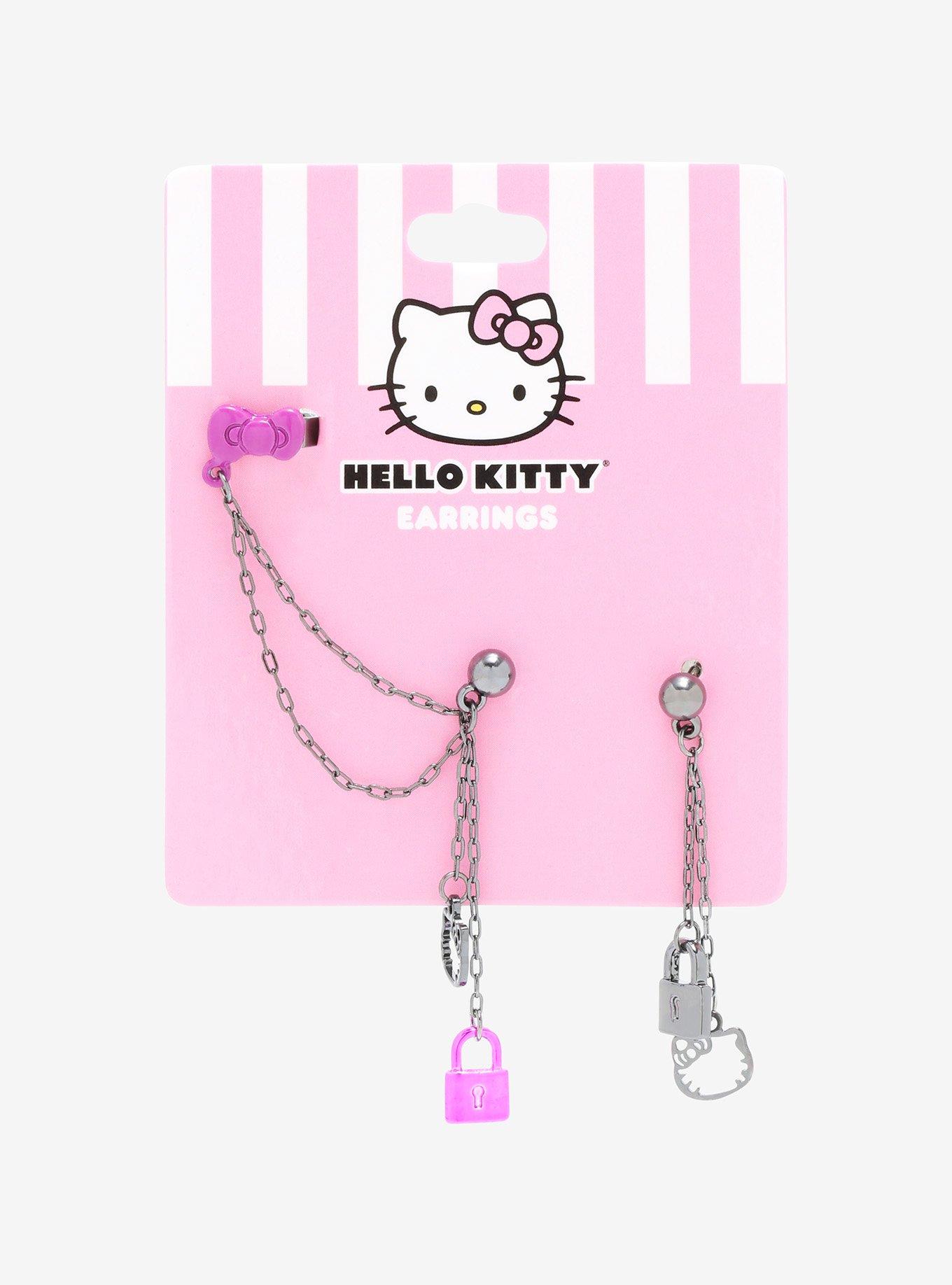 Hello Kitty Dark Silhouette Cuff Earring Set | Hot Topic