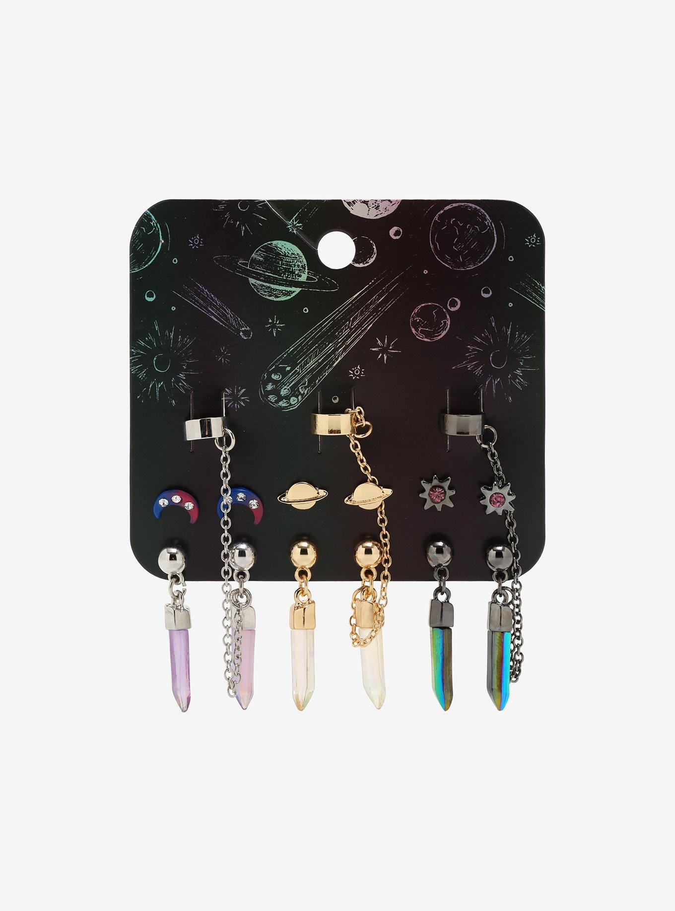Celestial Crystal Cuff Earring Set | Hot Topic