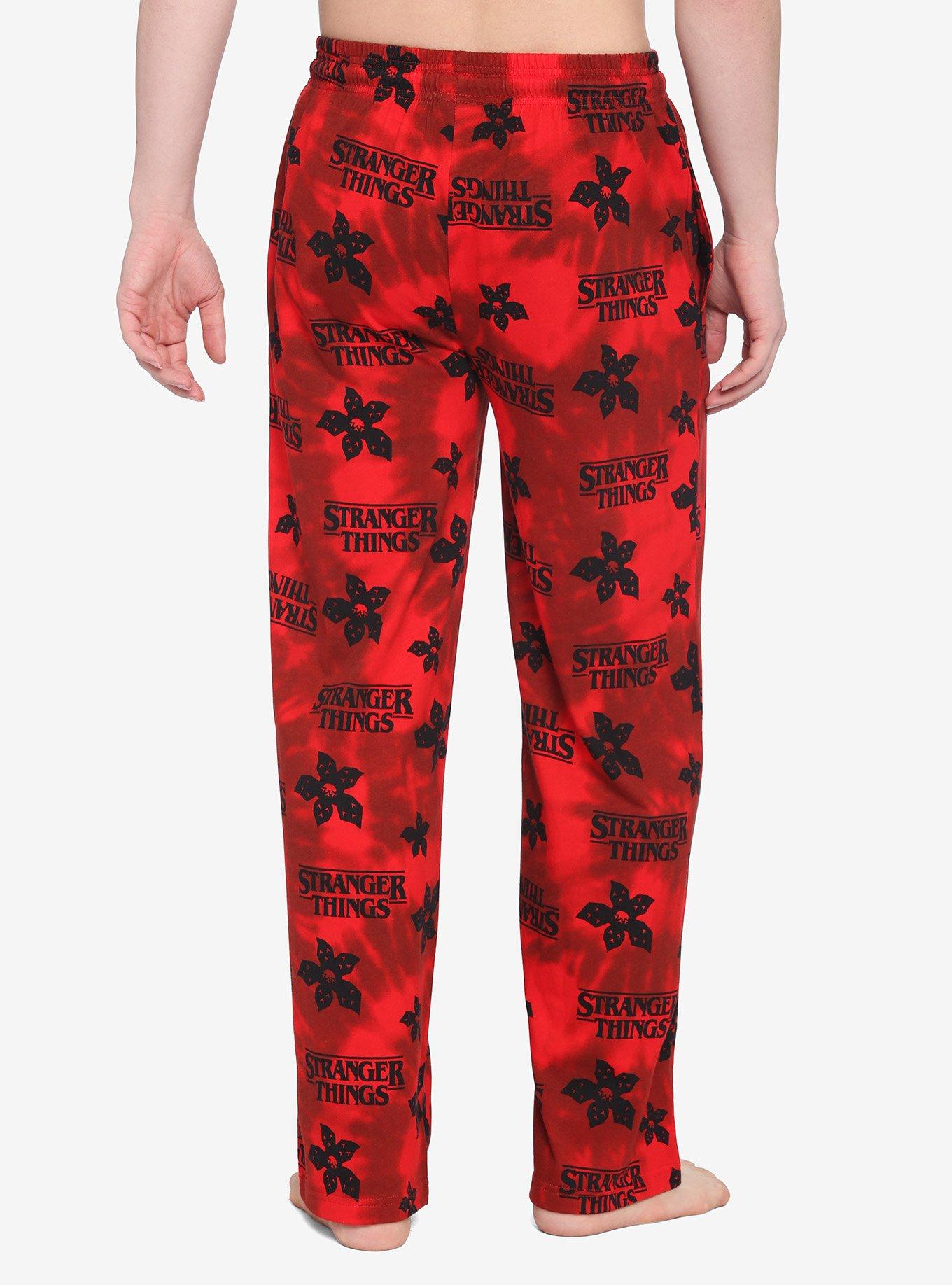 Stranger Things Logo Red Wash Pajama Pants
