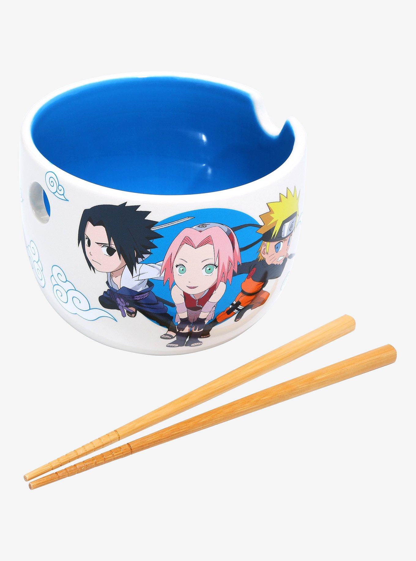 Naruto Shippuden Chibi Team 7 Ramen Bowl with Chopsticks | BoxLunch