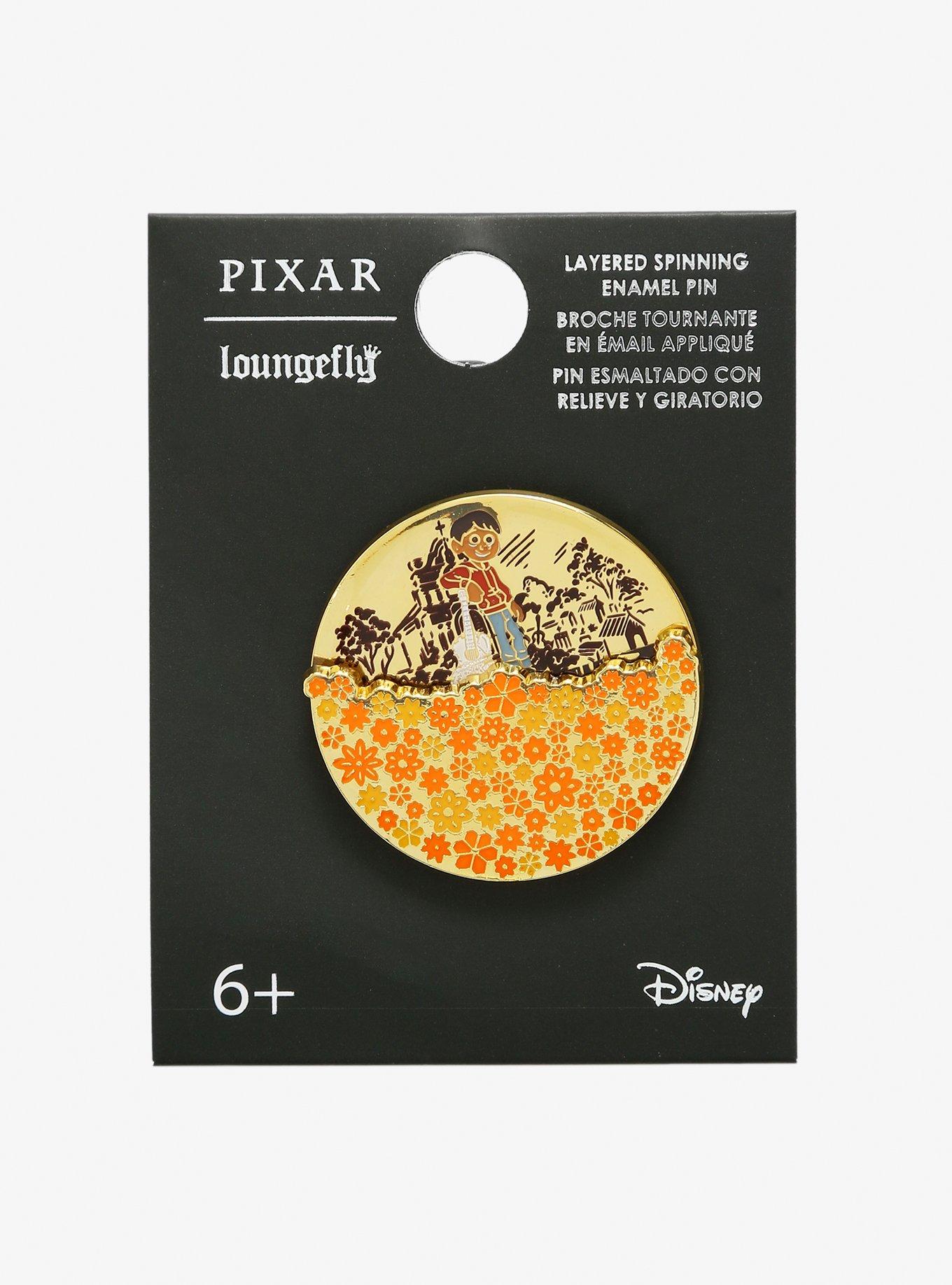 Loungefly Disney Pixar Coco Miguel and Spinning Marigold Flowers Enamel ...