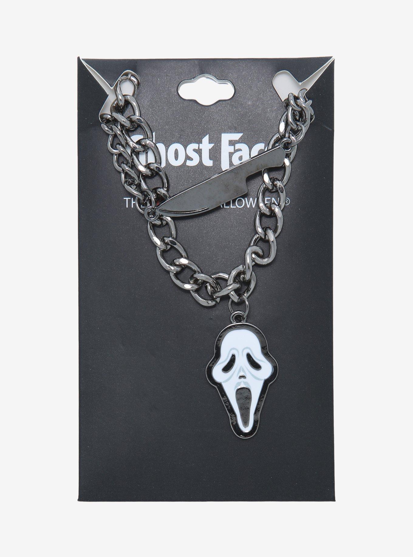 Scream Ghost Face Knife Chain Necklace | Hot Topic