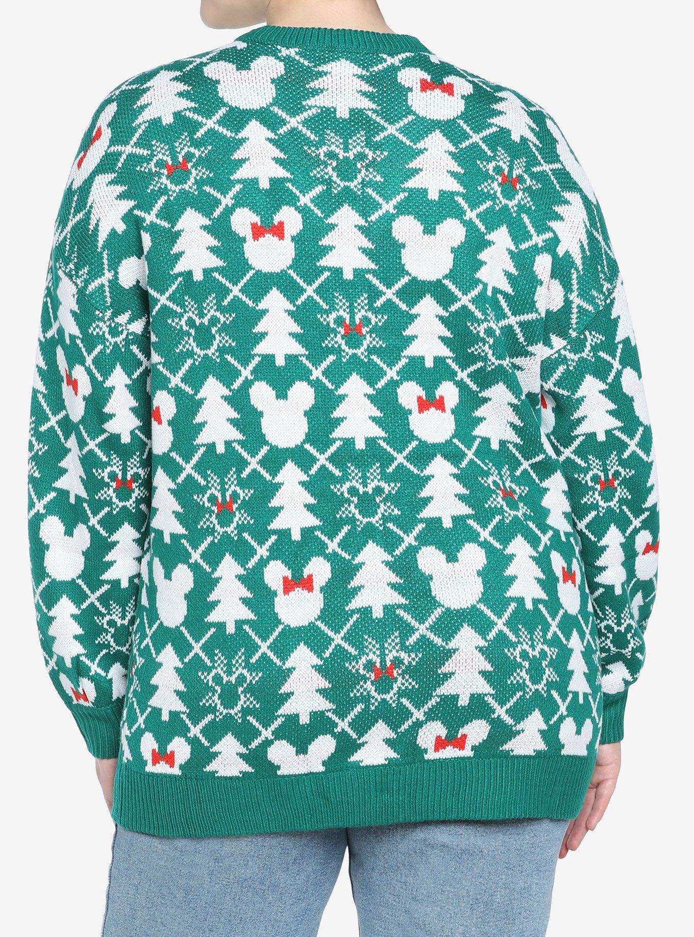 Disney Holiday Fair Isle Oversized Girls Cardigan Plus Size | Hot Topic