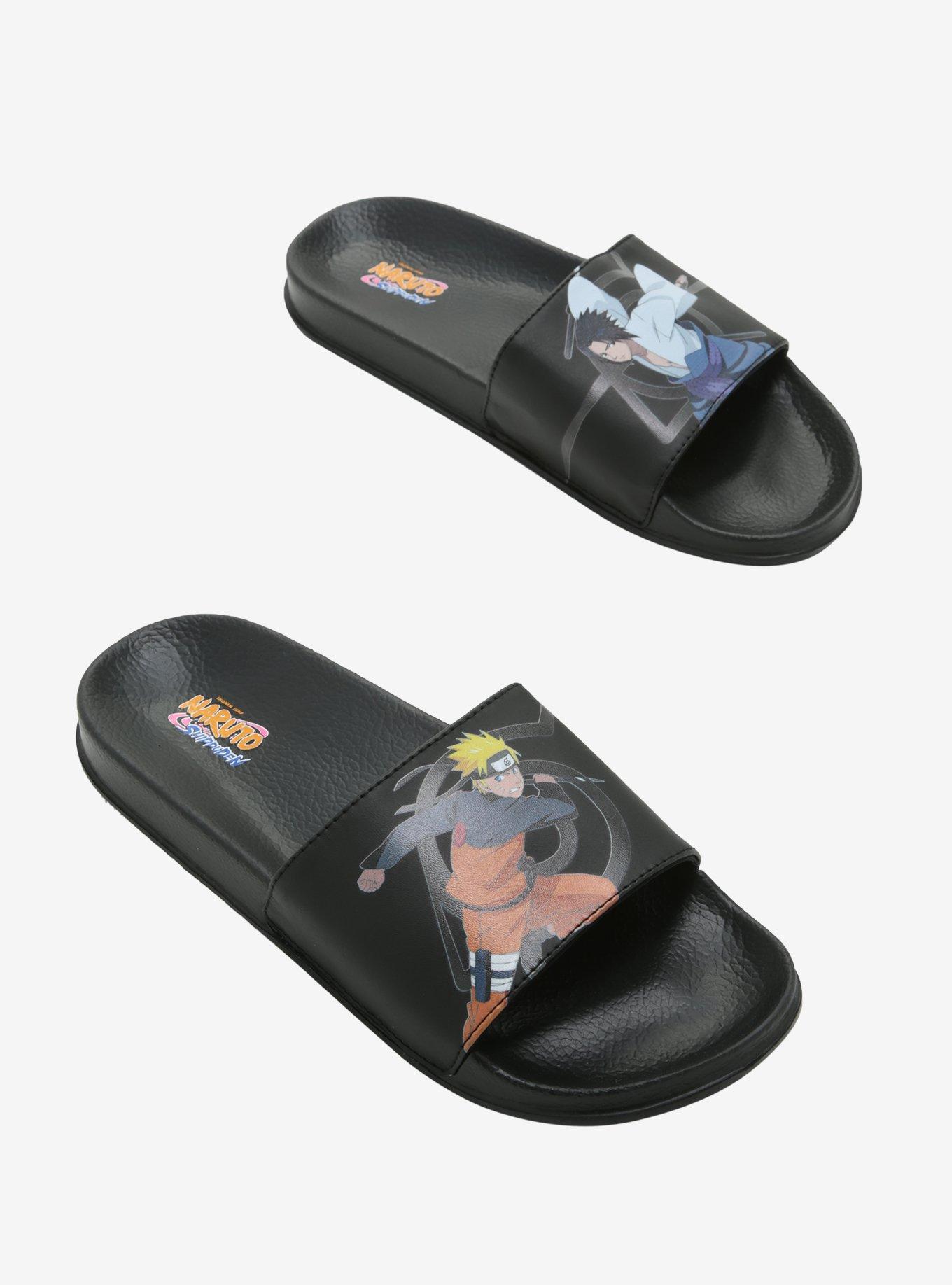Naruto Shippuden Naruto & Sauske Slide Sandals | Hot Topic