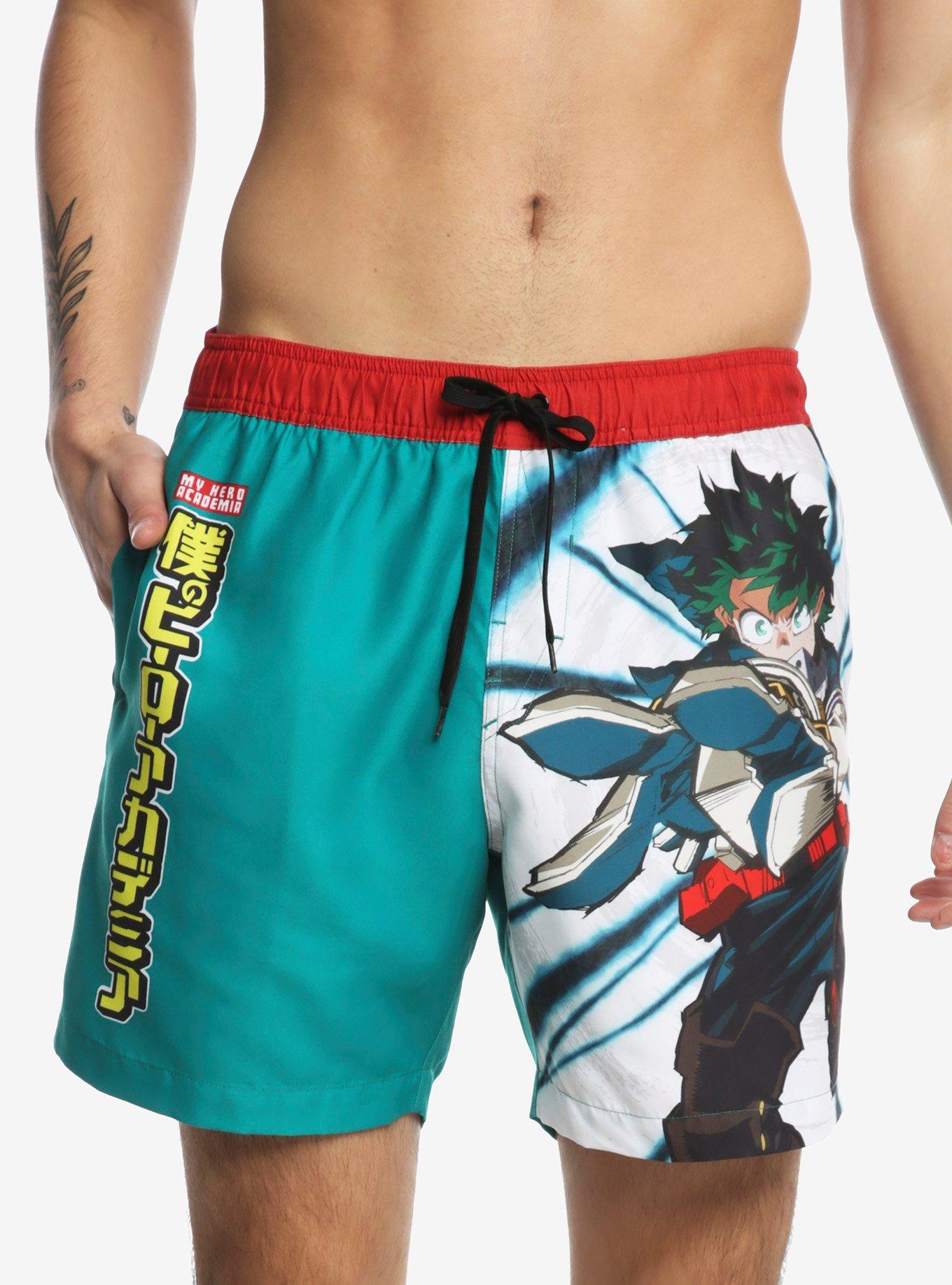 My Hero Academia Deku In Action Swim Trunks | HerUniverse