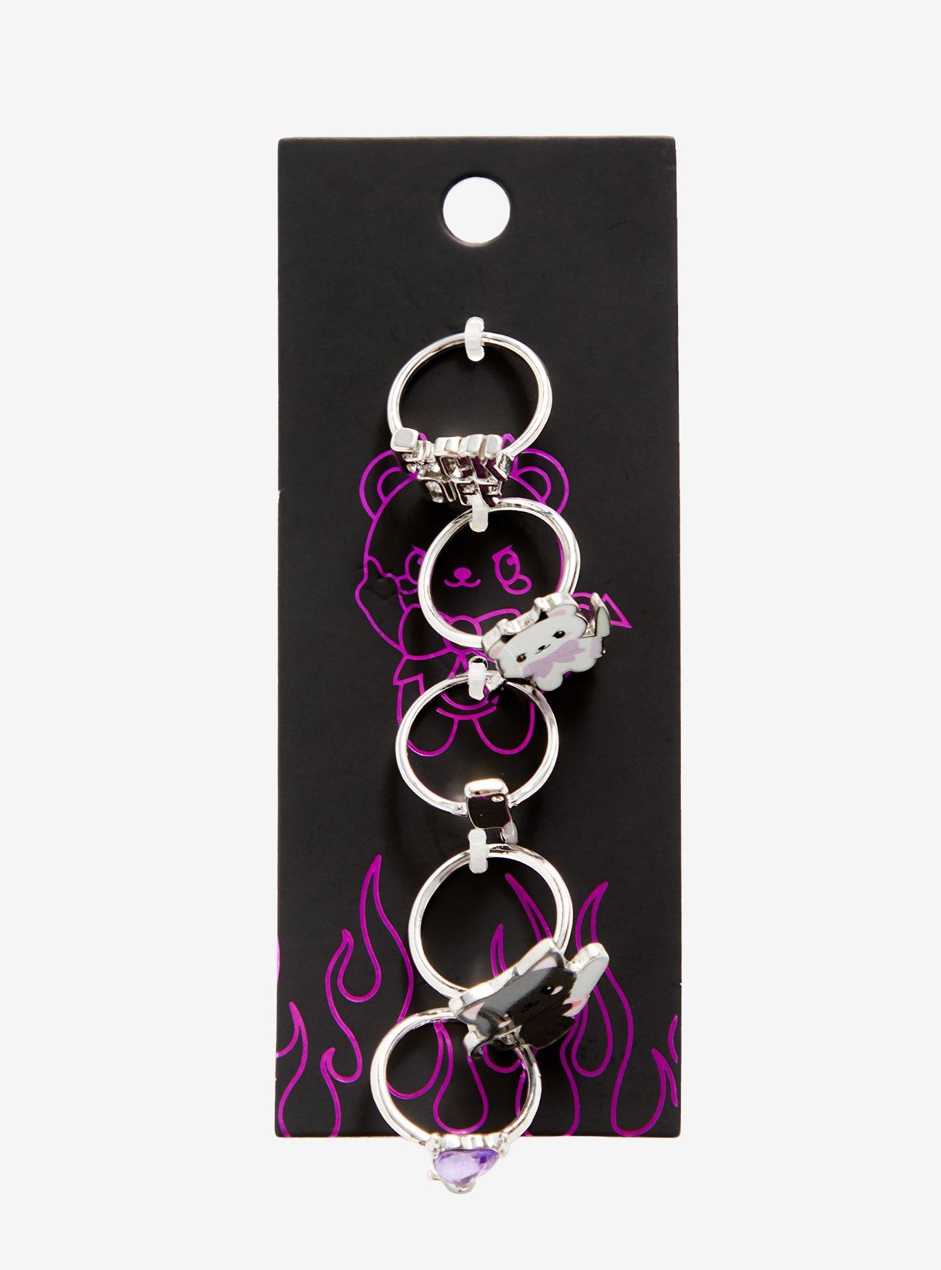 Devilish Cat & Bear Ring Set | Hot Topic
