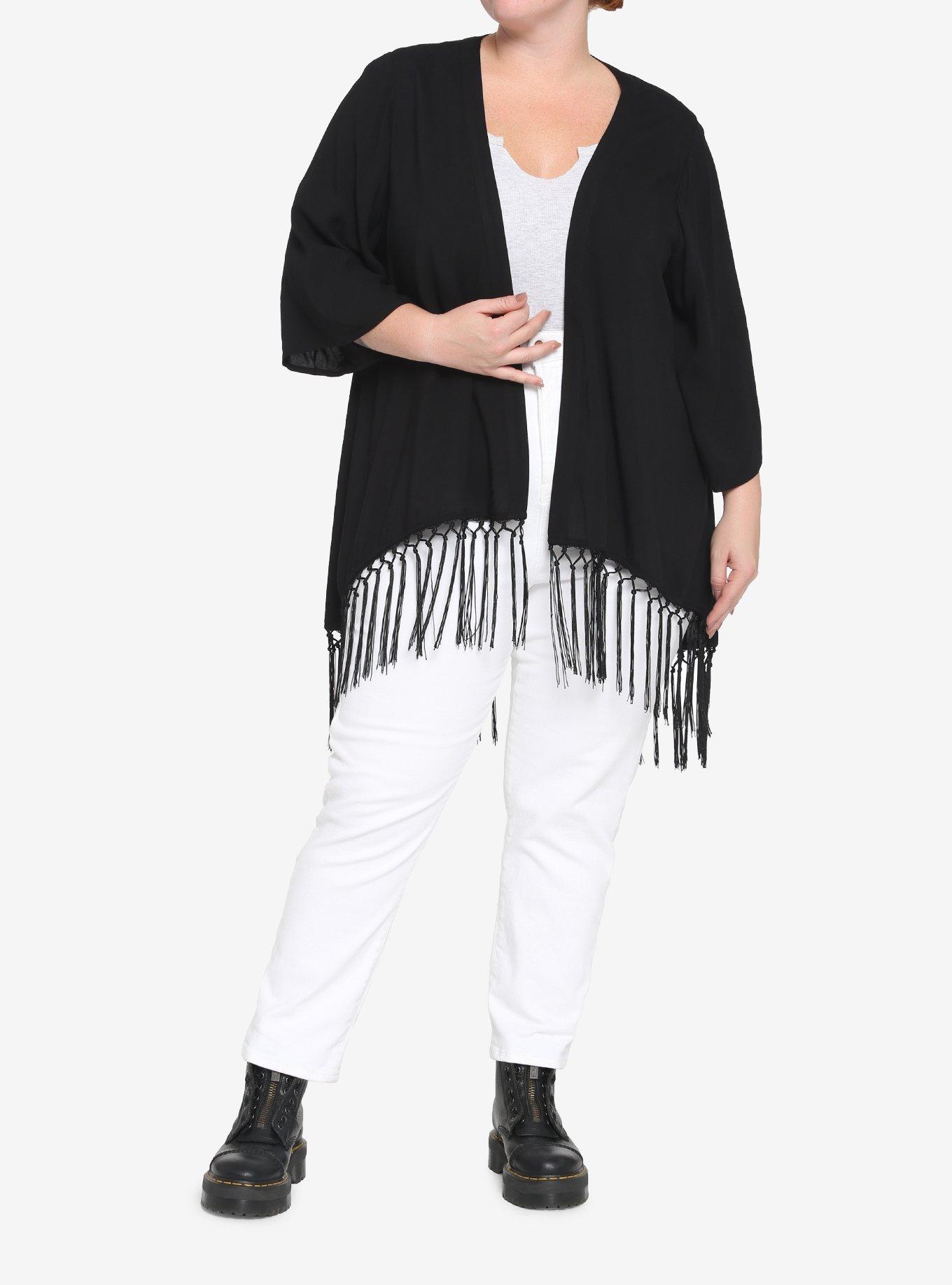 Woodland Skull Fringe Short Duster Plus Size | Hot Topic
