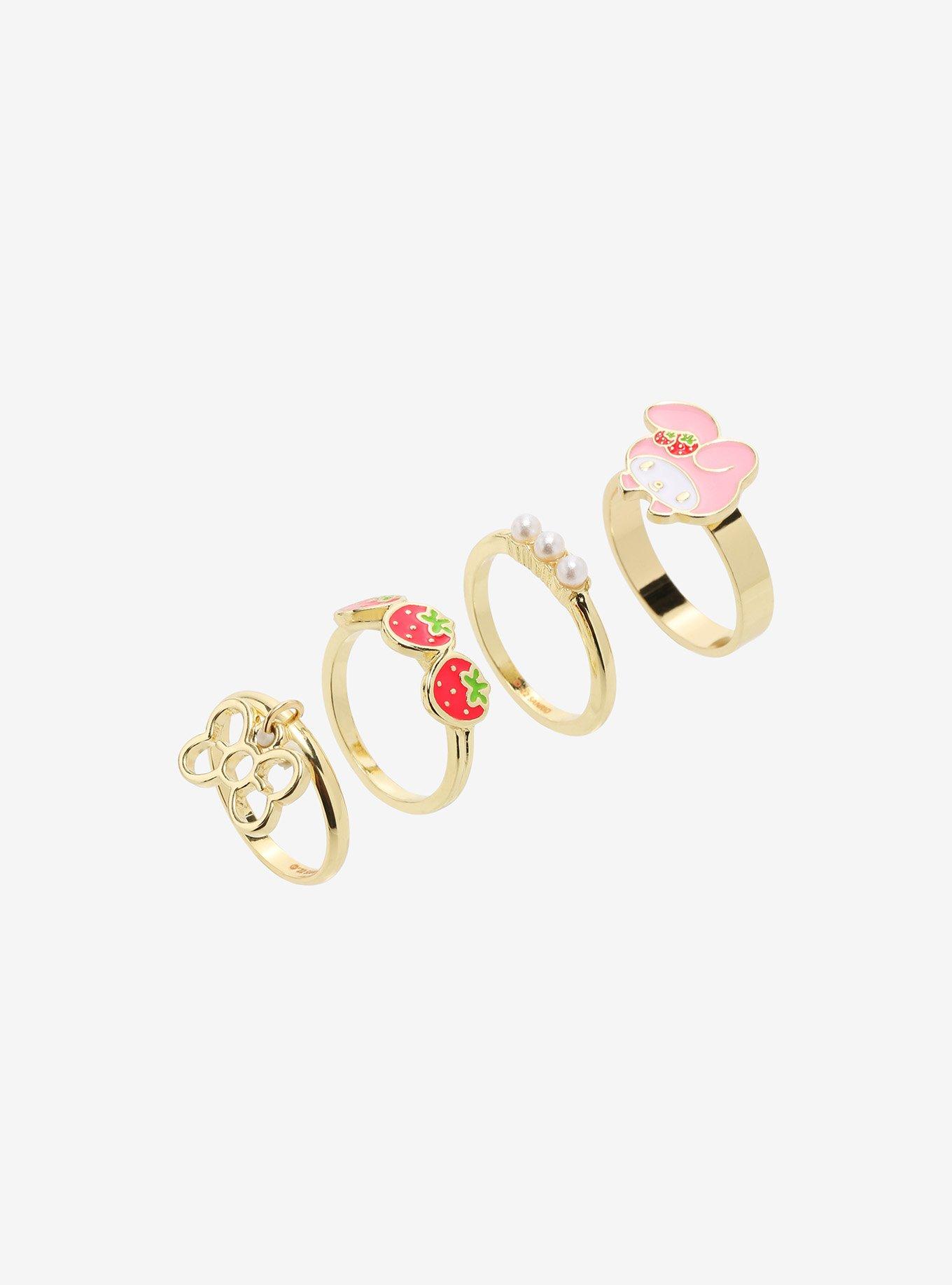 My Melody Strawberry Ring Set | Hot Topic