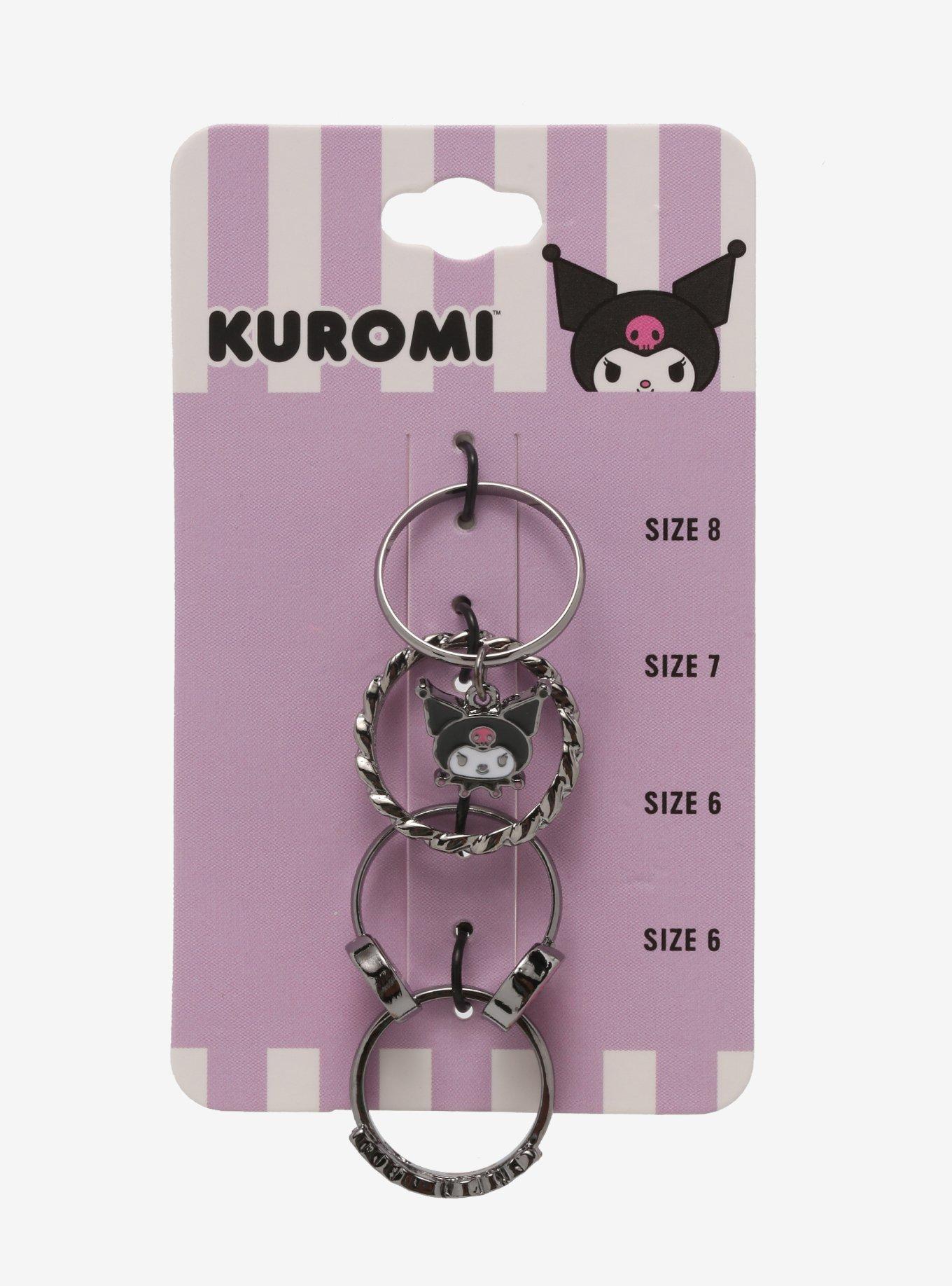 Kuromi Skull Chain Ring Set | Hot Topic