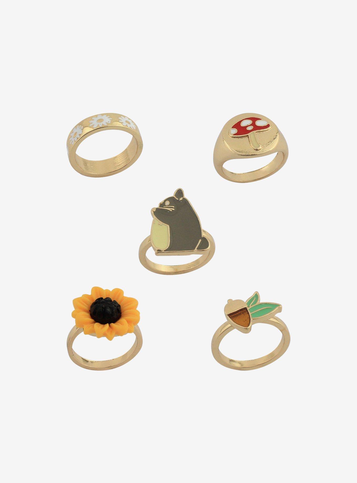 Studio Ghibli My Neighbor Totoro Floral Ring Set | Hot Topic