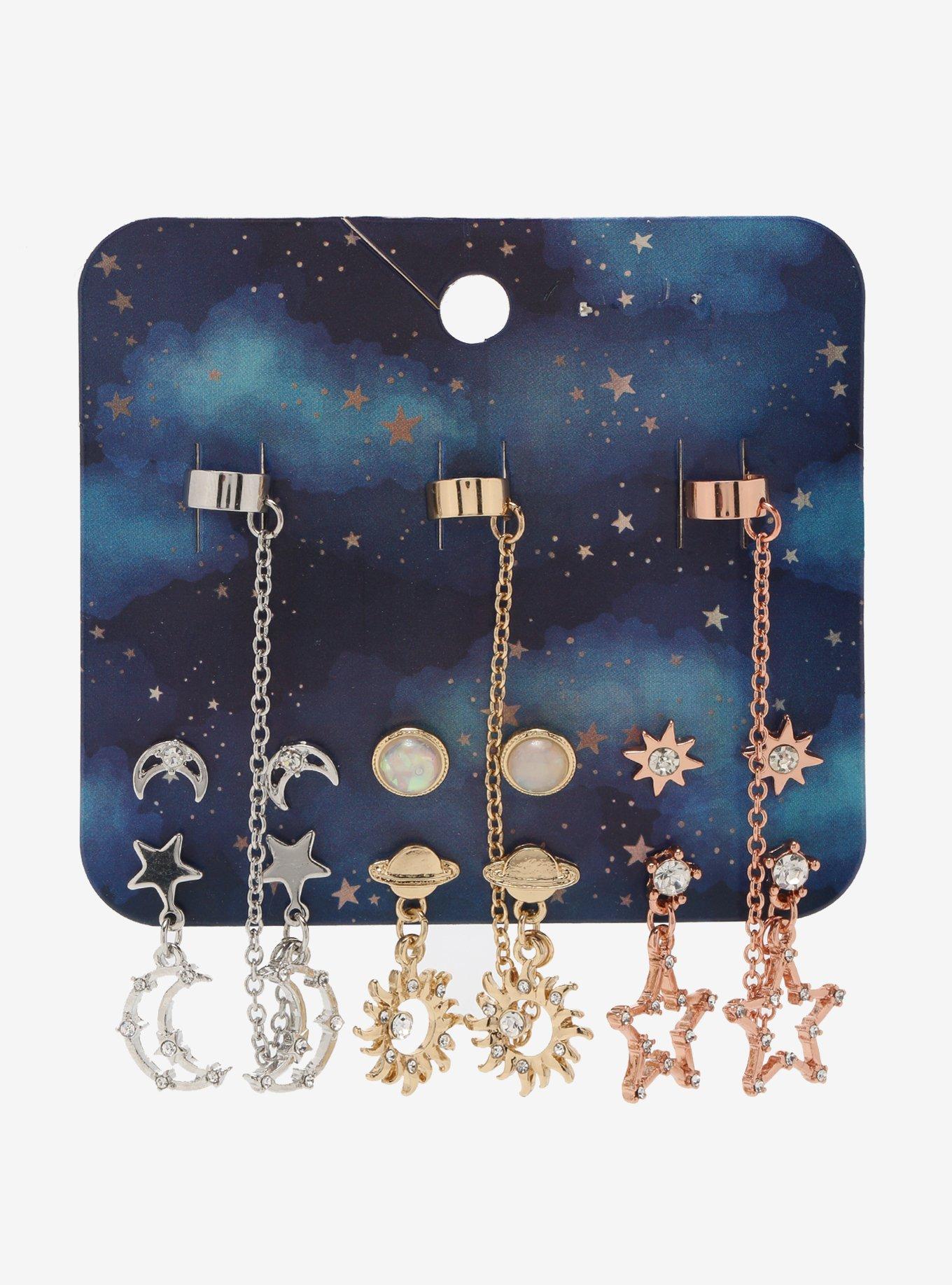 Sparkly Celestial Cuff Earring Set | Hot Topic