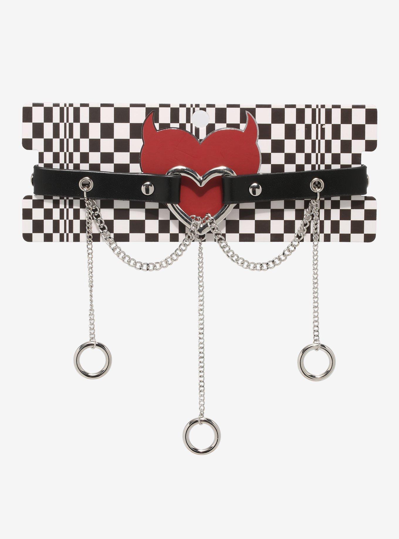 Heart Tiered Chain Choker | Hot Topic
