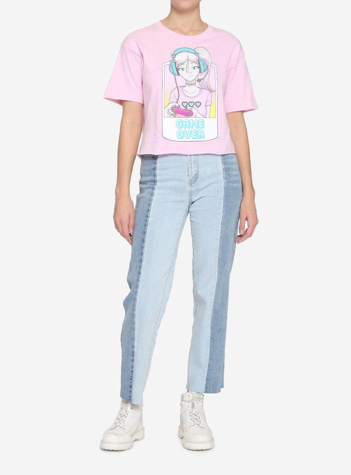 Gamer Girl Game Over Girls Crop T-Shirt | Hot Topic