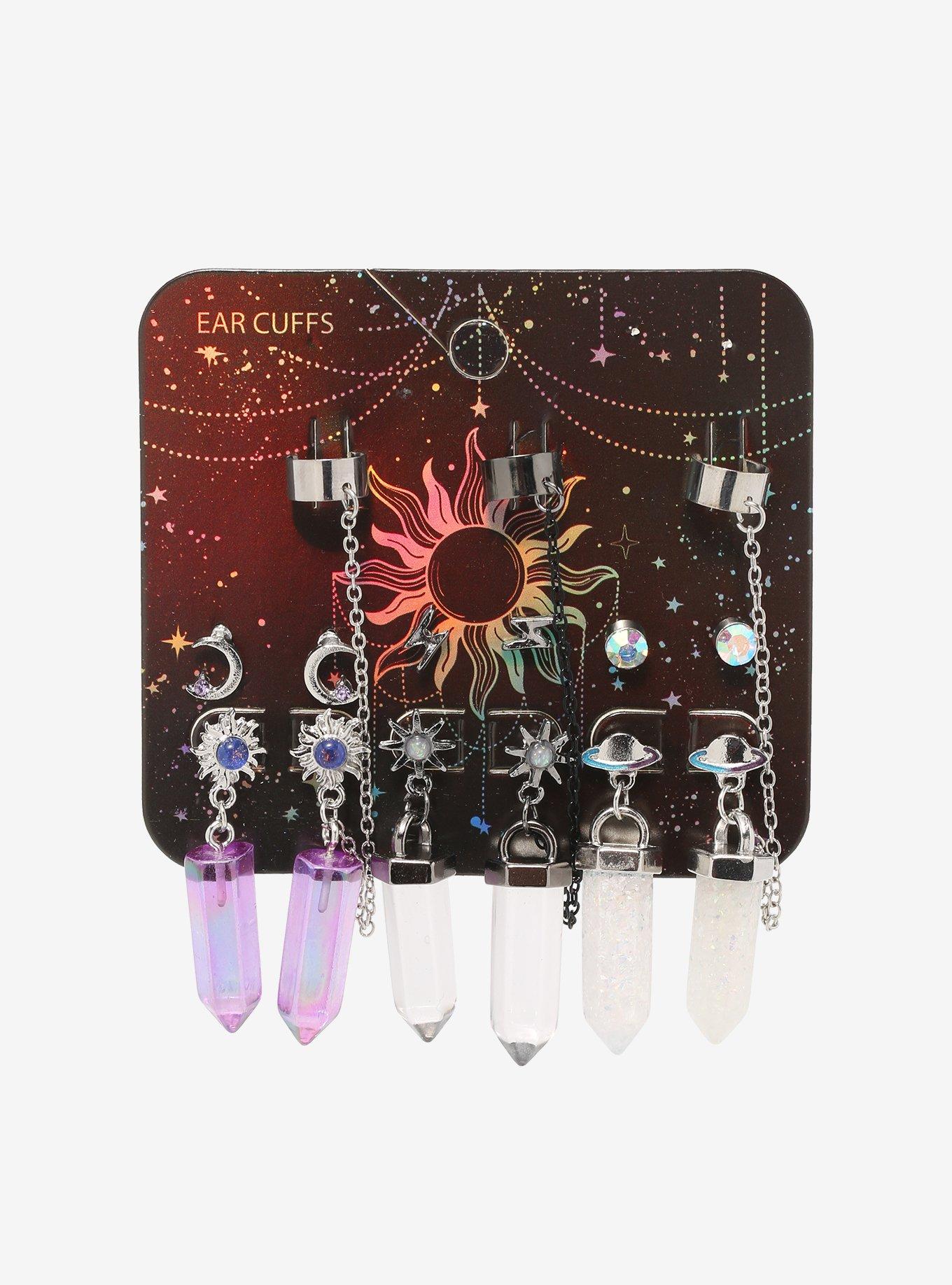 Dark Crystal Celestial Cuff Earring Set | Hot Topic