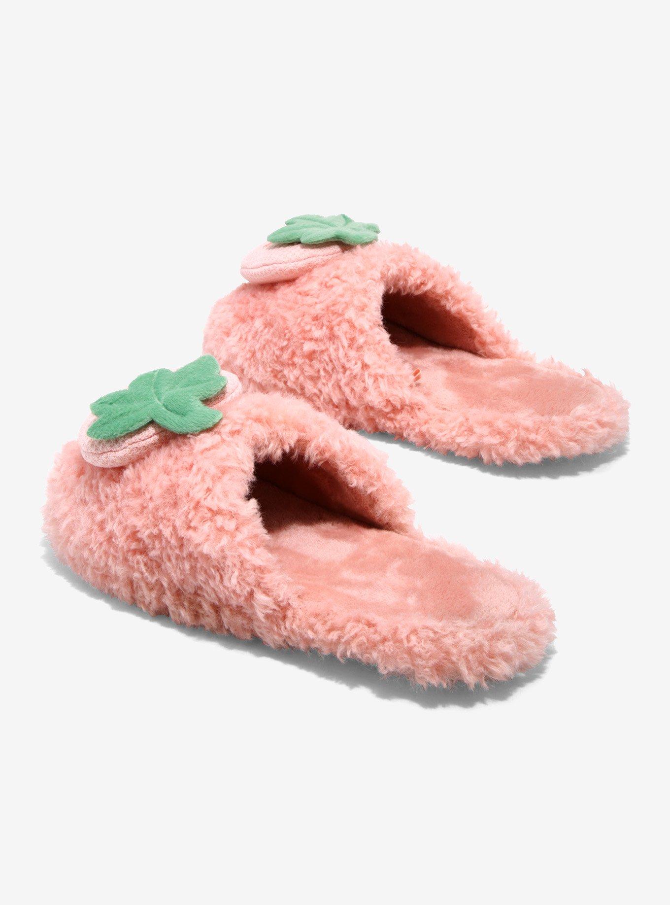 Strawberry Plush Slippers | Hot Topic