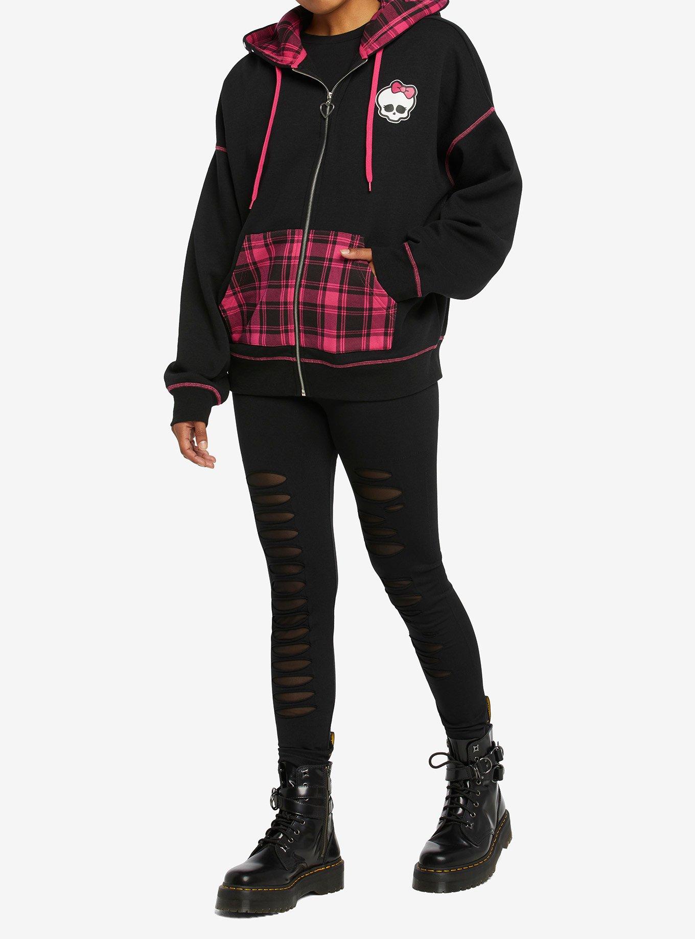 Monster High Logo Plaid Girls Hoodie | Hot Topic