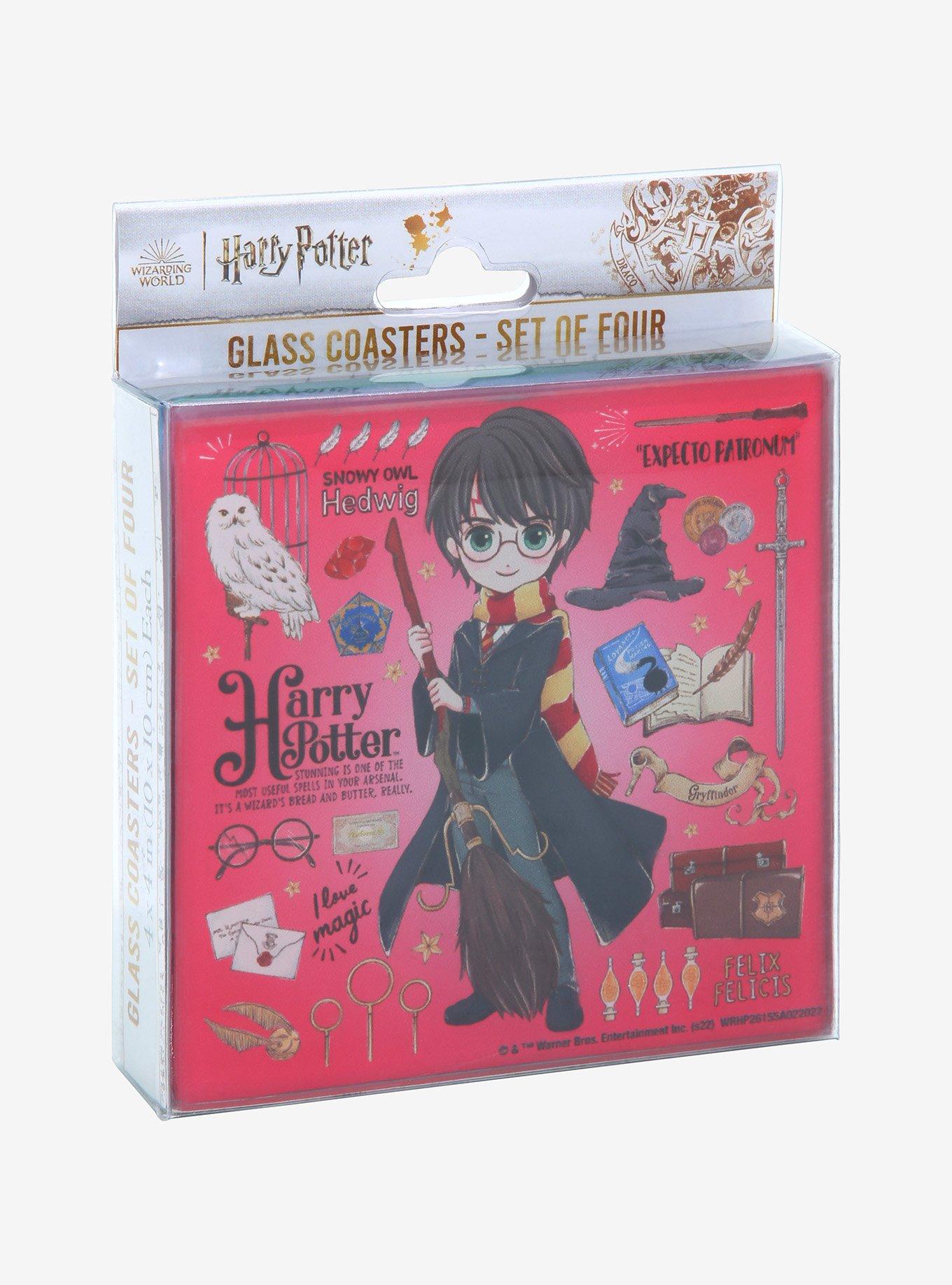 Harry Potter Chibi Characters Glass Coaster Set | BoxLunch