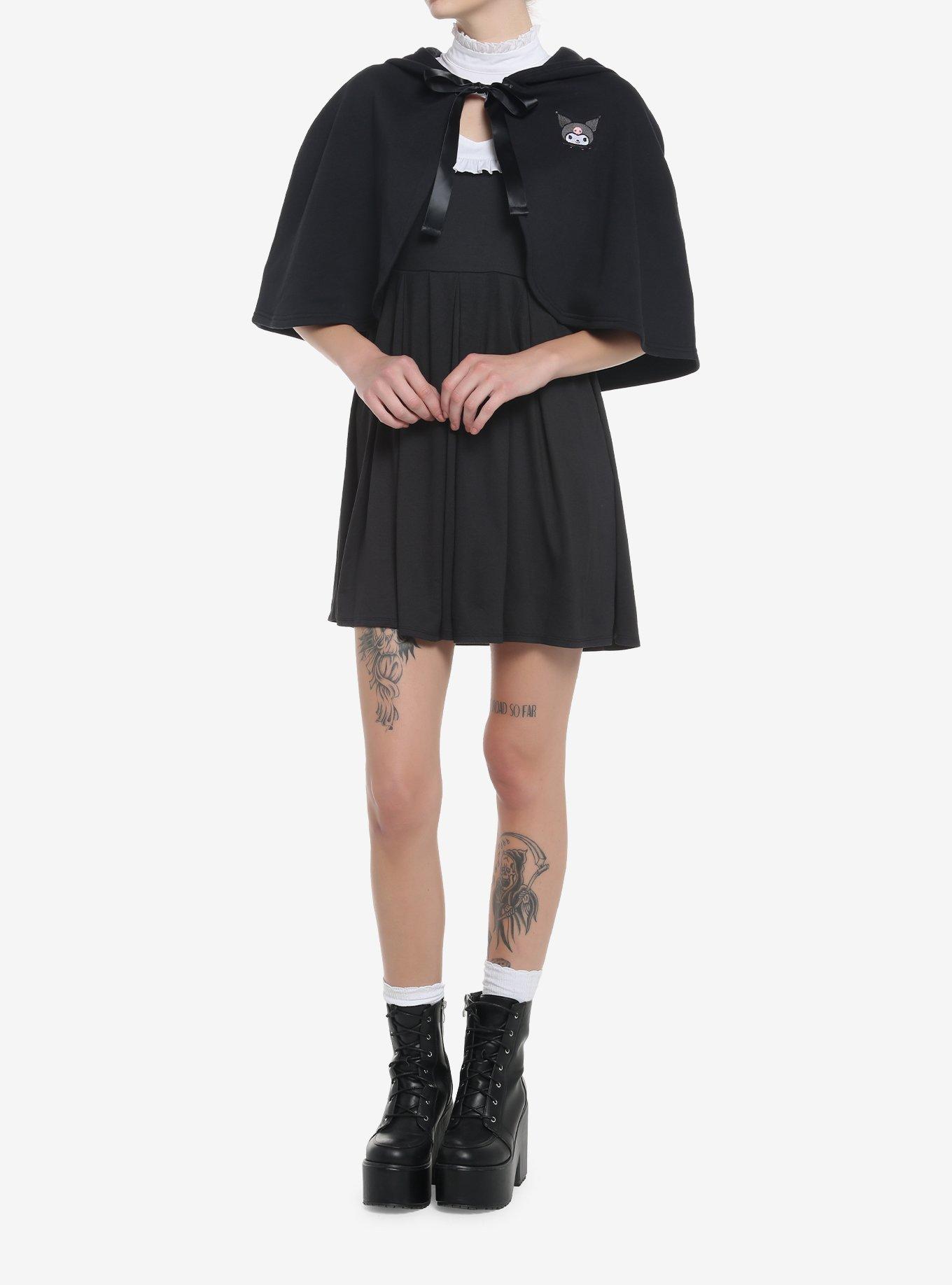 Kuromi Figural Ears Girls Capelet | Hot Topic