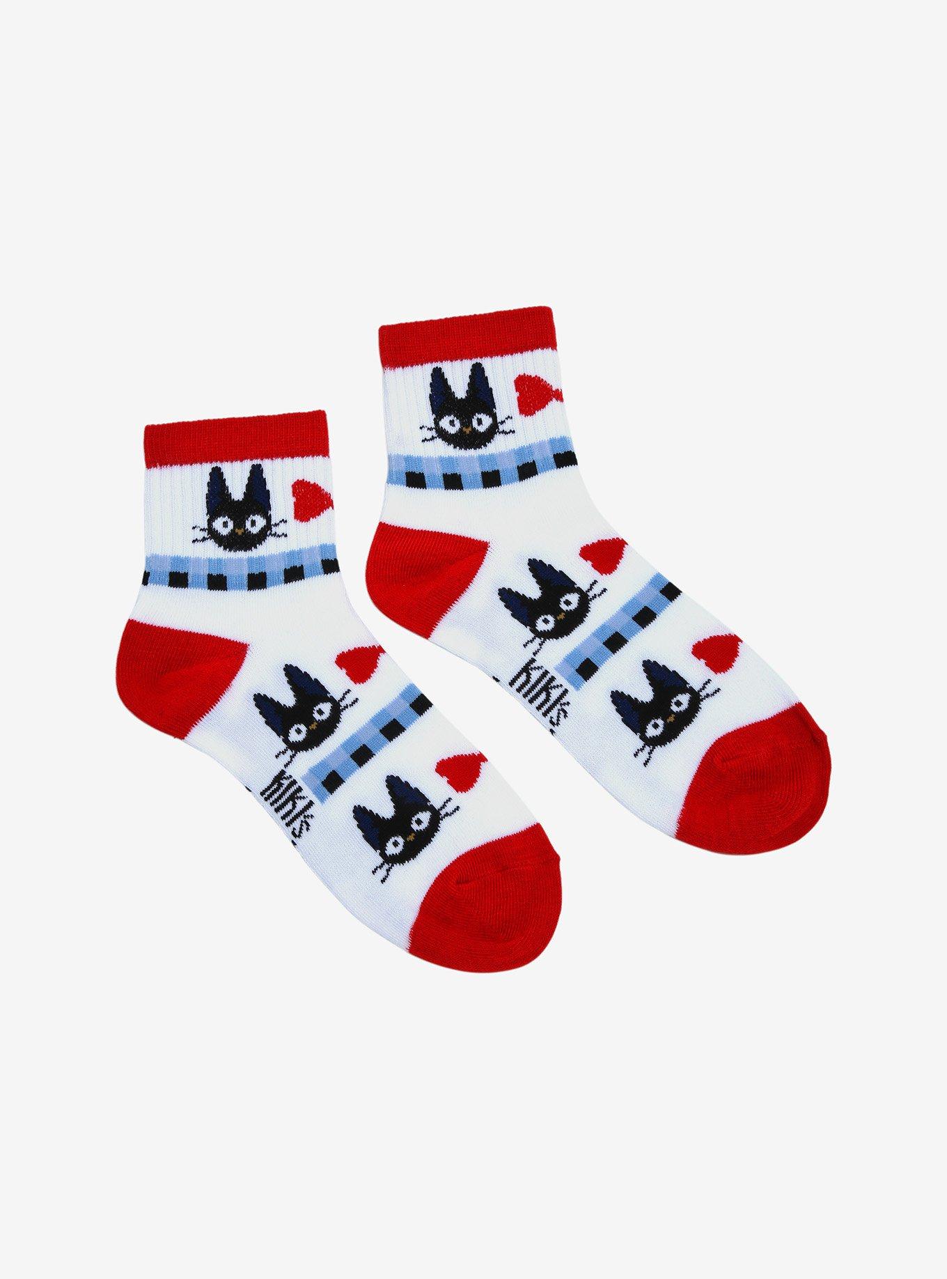 Studio Ghibli Kiki's Delivery Service Jiji & Bow Crew Socks - BoxLunch ...