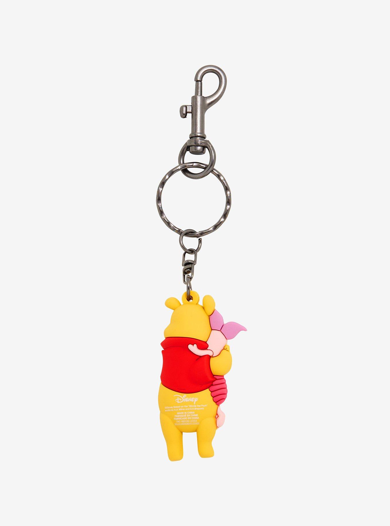 Loungefly Disney Winnie the Pooh Piglet & Pooh Hugging Keychain ...